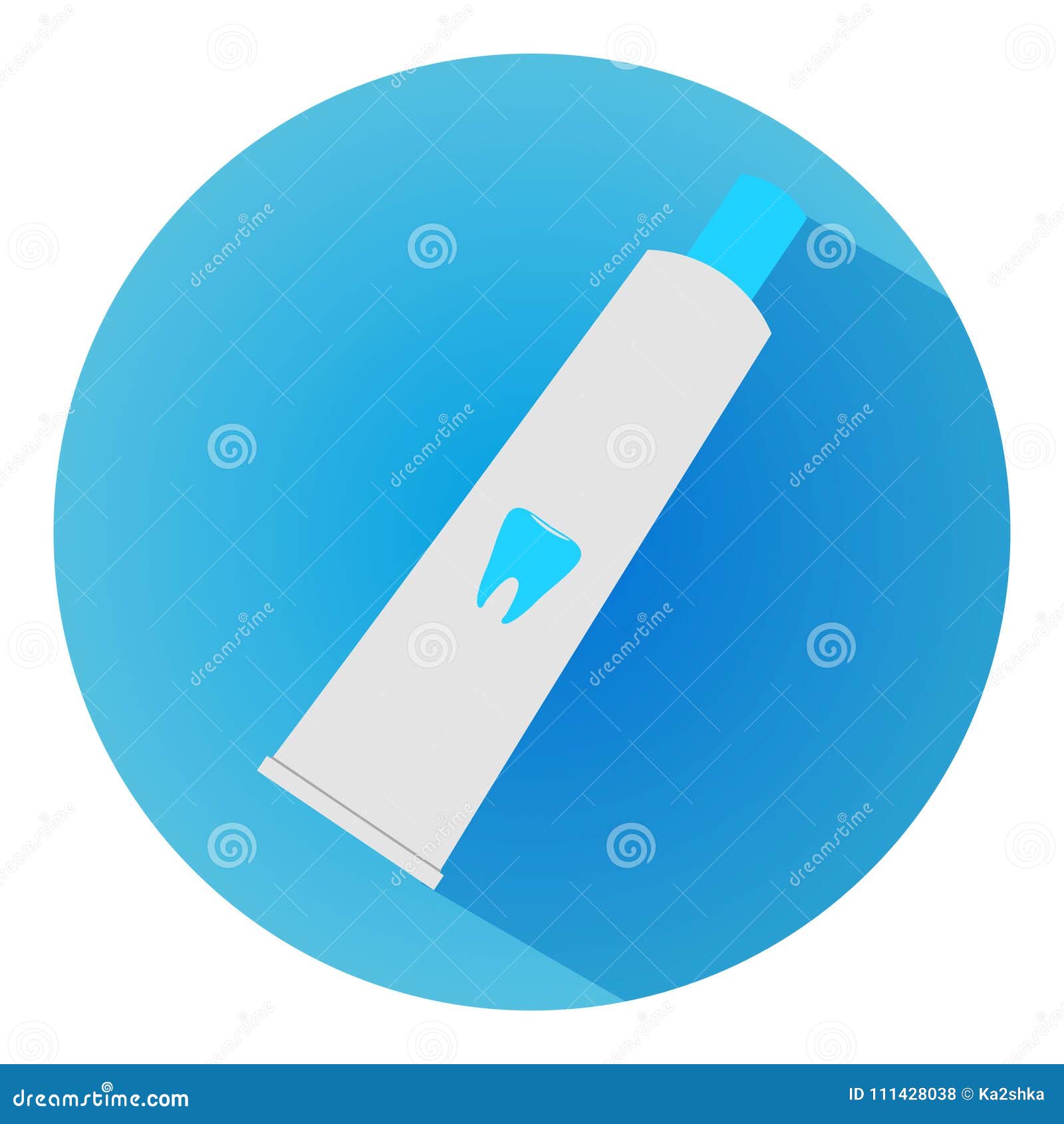 Toothpaste Icon, Illustrated in a Flat Style Design of Vector ...