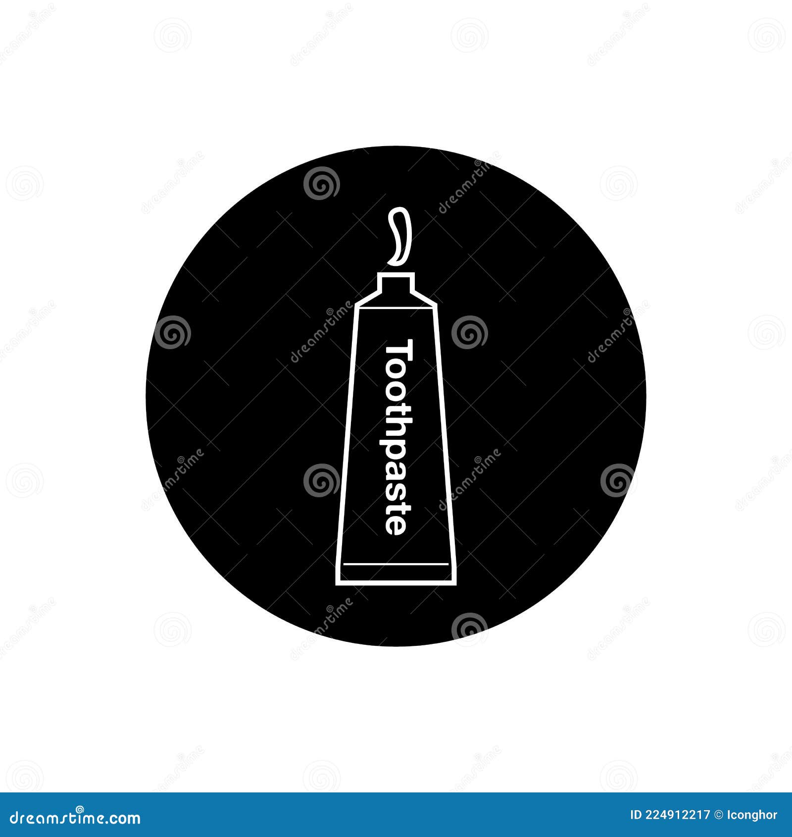 Toothpaste Icon. stock vector. Illustration of care - 224912217