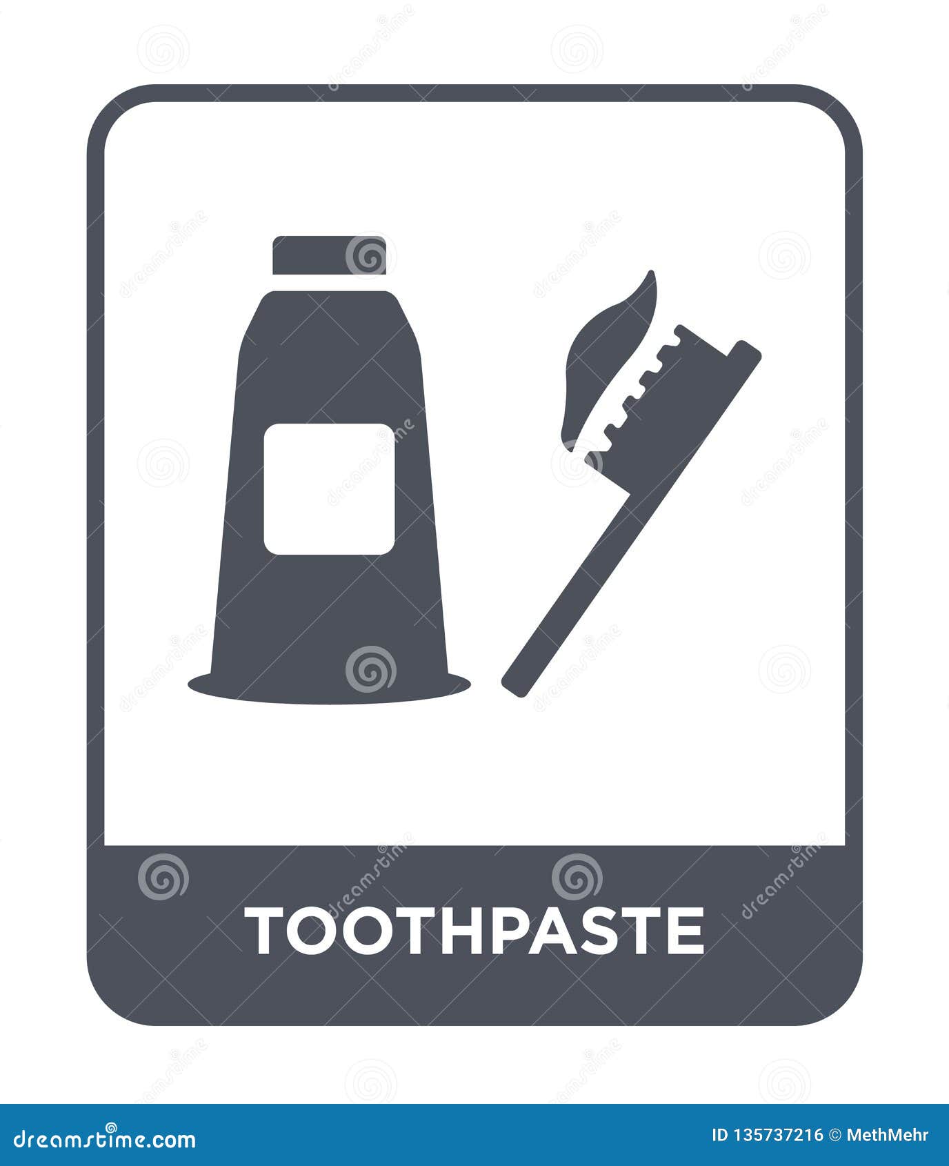 Toothpaste Icon in Trendy Design Style. Toothpaste Icon Isolated on ...