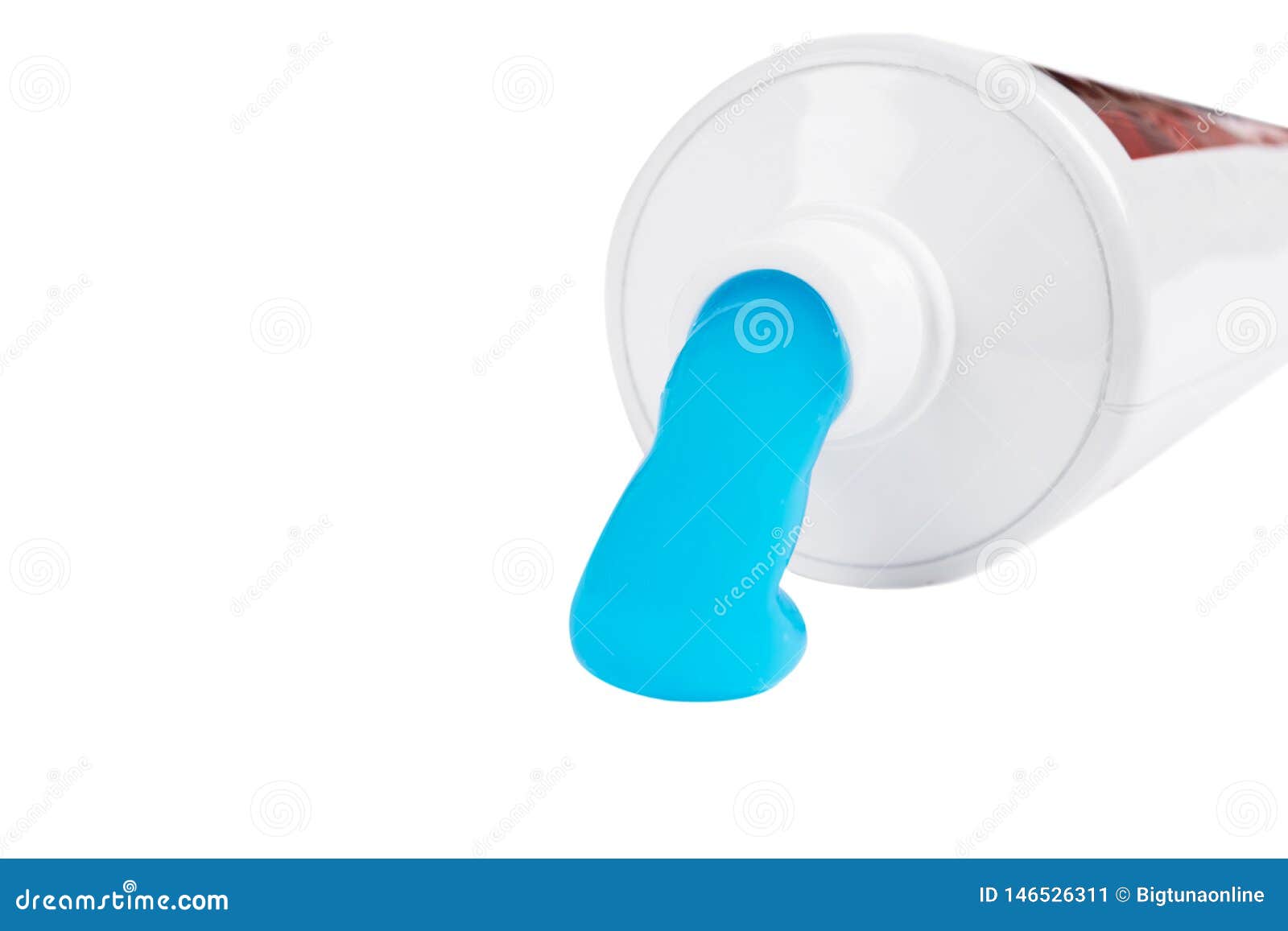 Toothpaste Isolated On White Background. Tube Of Blue Toothpaste ...