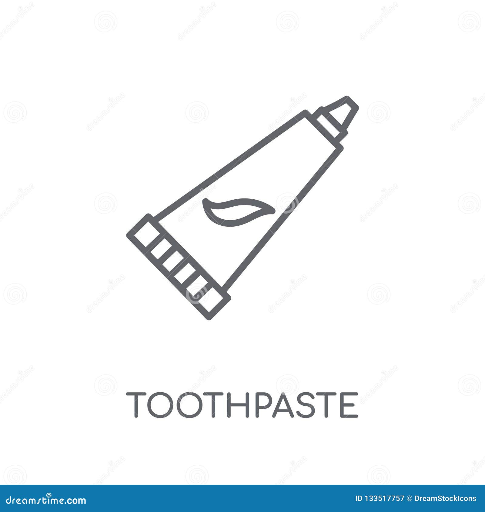 Toothpaste Linear Icon. Modern Outline Toothpaste Logo Concept O Stock ...