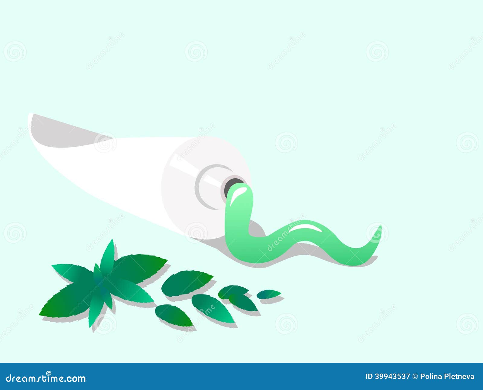 Toothpaste with mint stock vector. Illustration of tube - 39943537