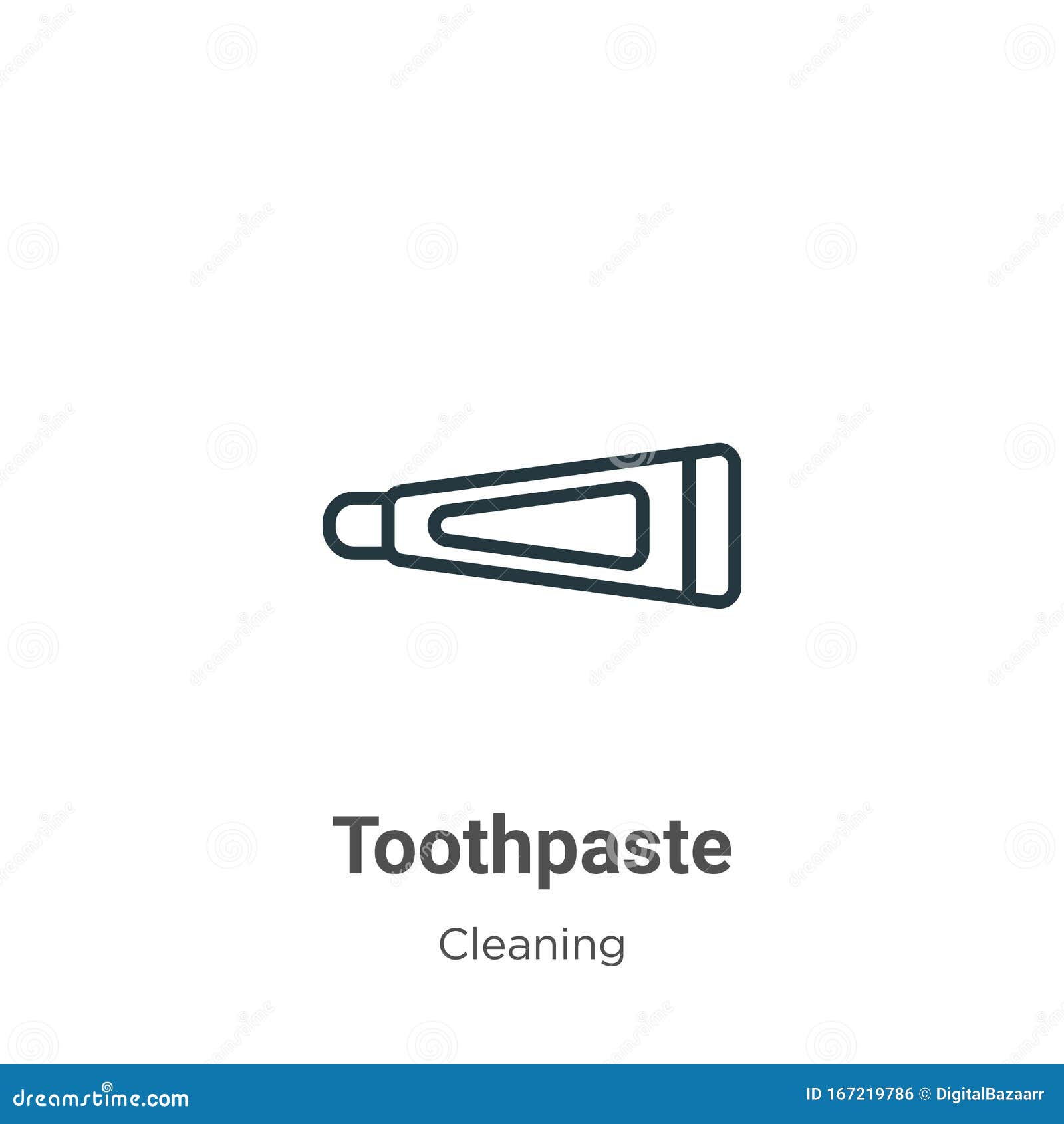 Toothpaste Outline Vector Icon. Thin Line Black Toothpaste Icon, Flat ...