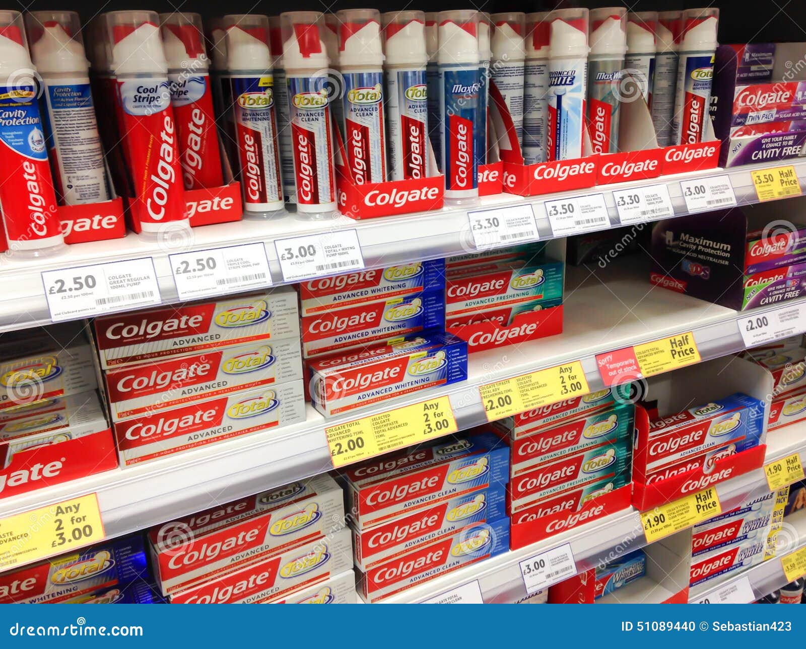 Toothpaste on the Shelves - Colgate Editorial Image - Image of cleanse ...