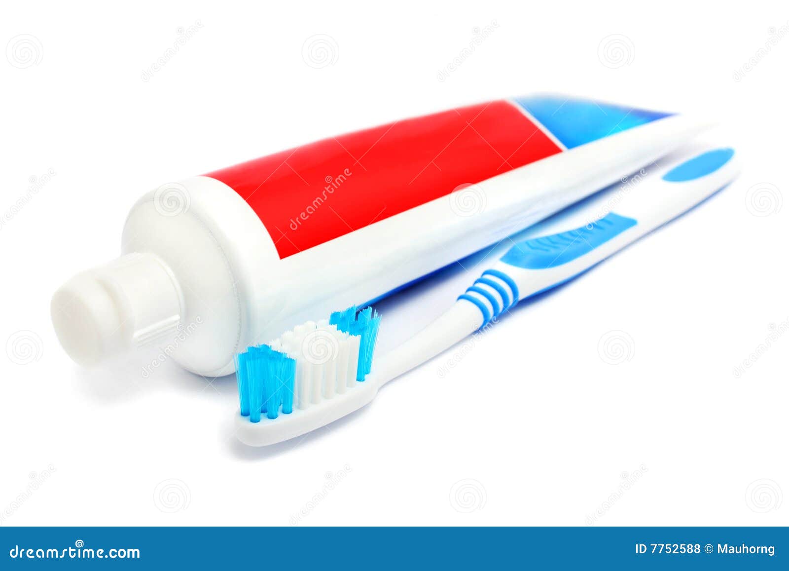 Toothpaste and Tooth Brush stock photo. Image of toothpaste - 7752588