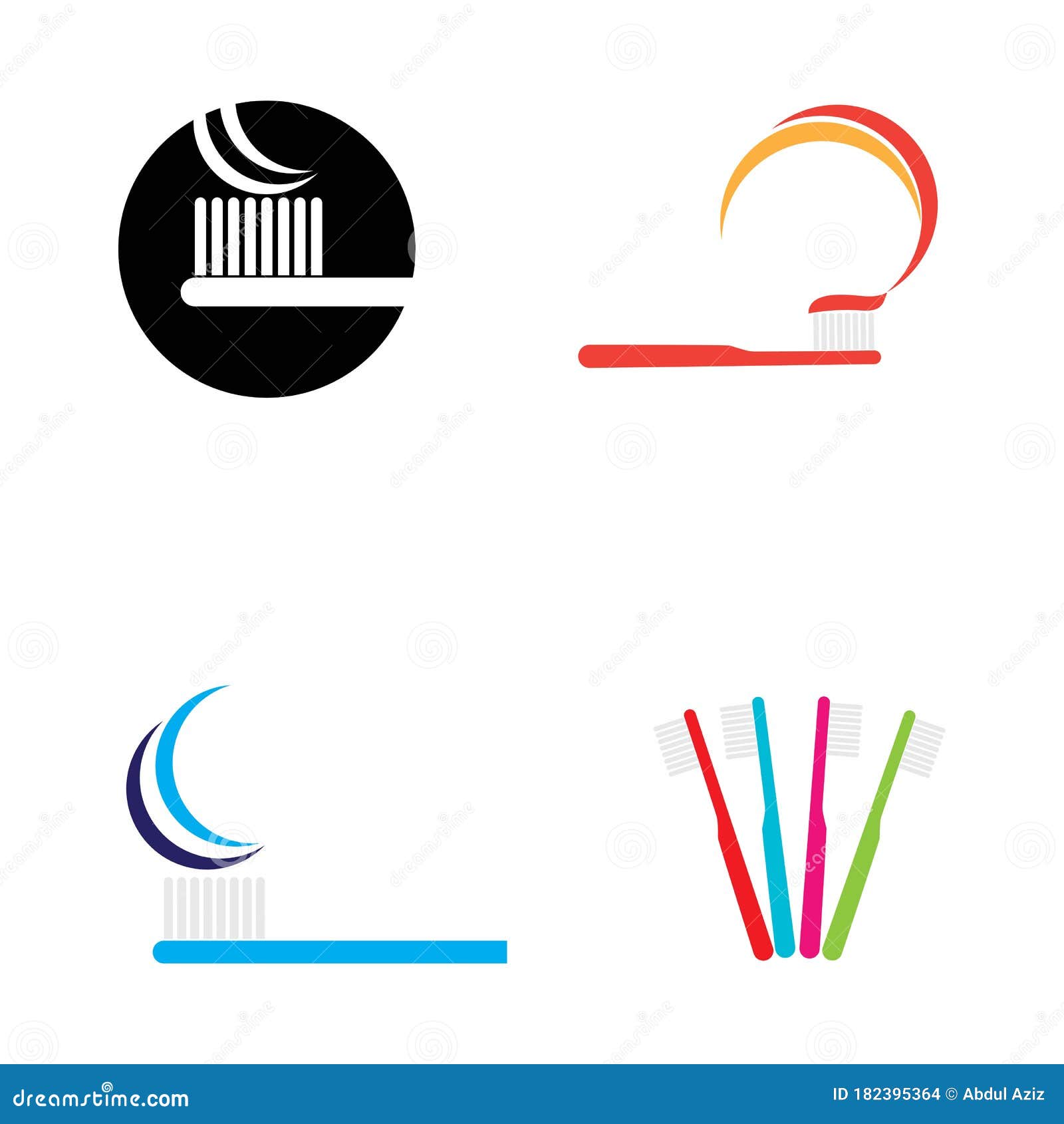 Toothpaste, Tooth Brush Illustration Logo Vector Stock Vector ...