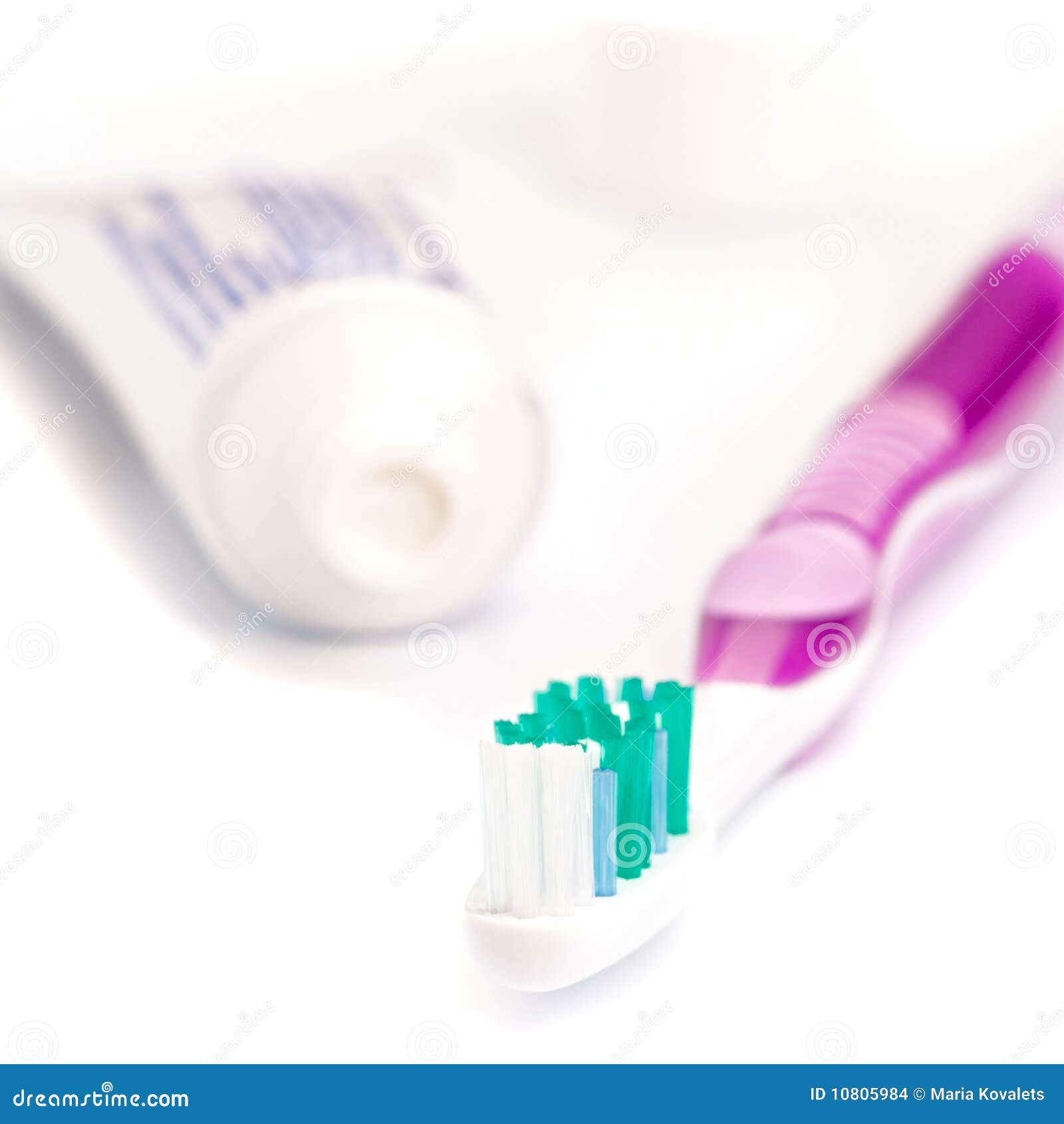 Toothpaste and toothbrush stock photo. Image of product - 10805984