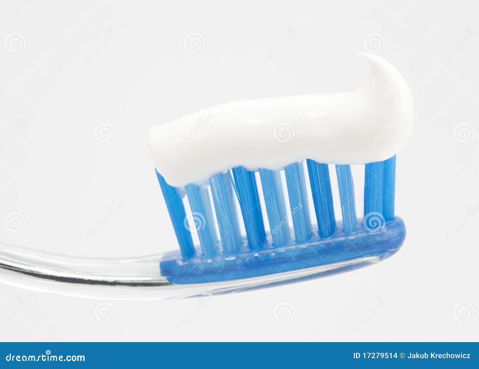 Toothpaste on toothbrush stock photo. Image of teeth - 17279514