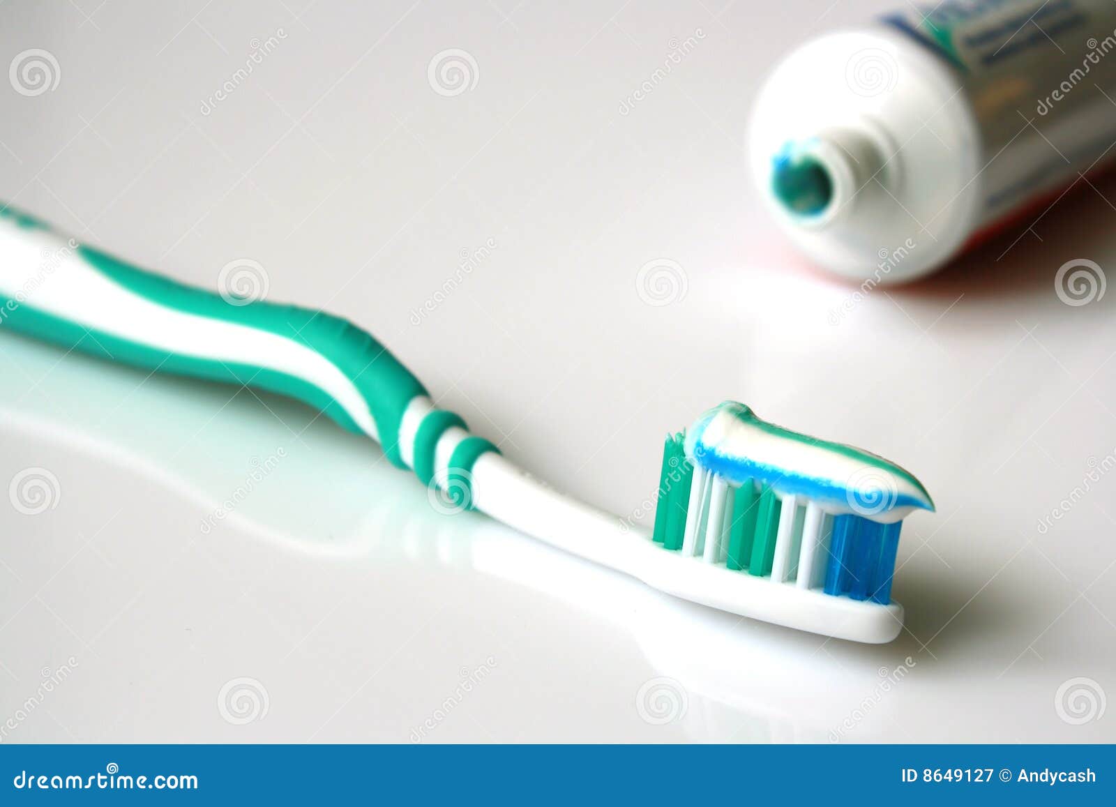 Toothpaste and toothbrush stock image. Image of teeth - 8649127