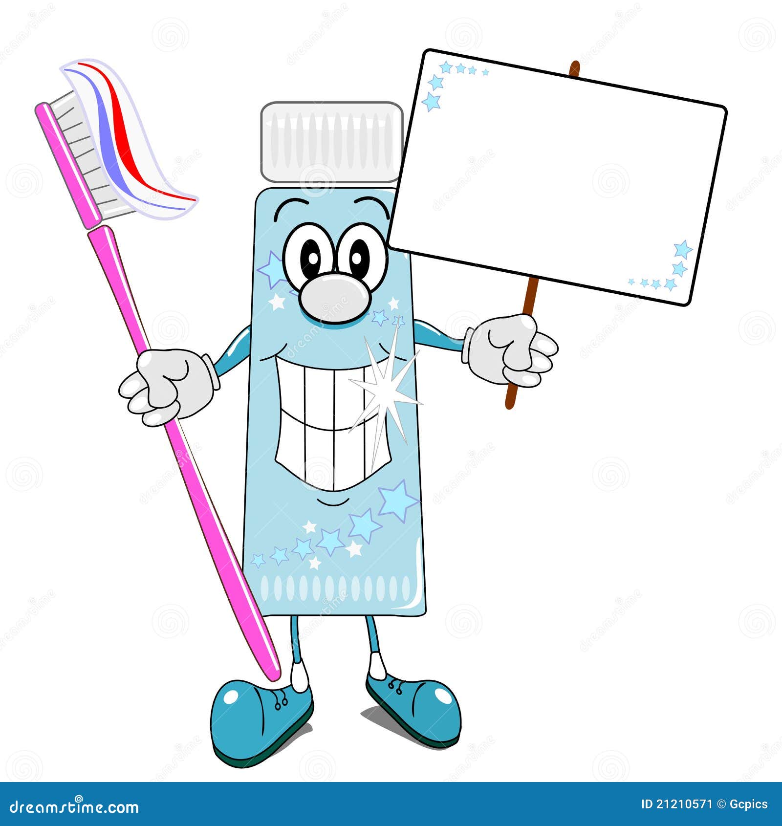 Toothpaste & Toothbrush Cartoon | CartoonDealer.com #21210571