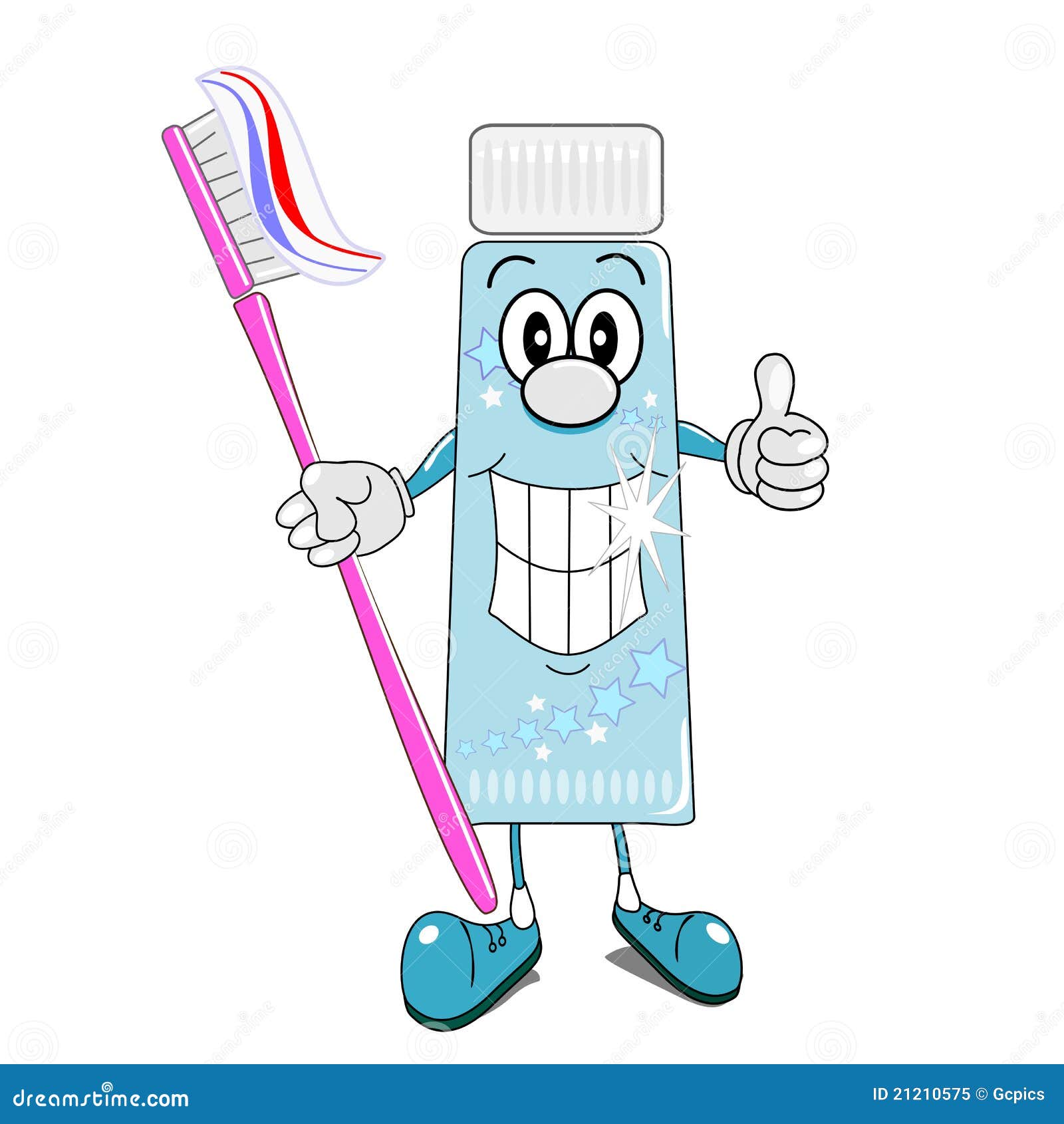 Toothpaste & Toothbrush Cartoon | CartoonDealer.com #21210571