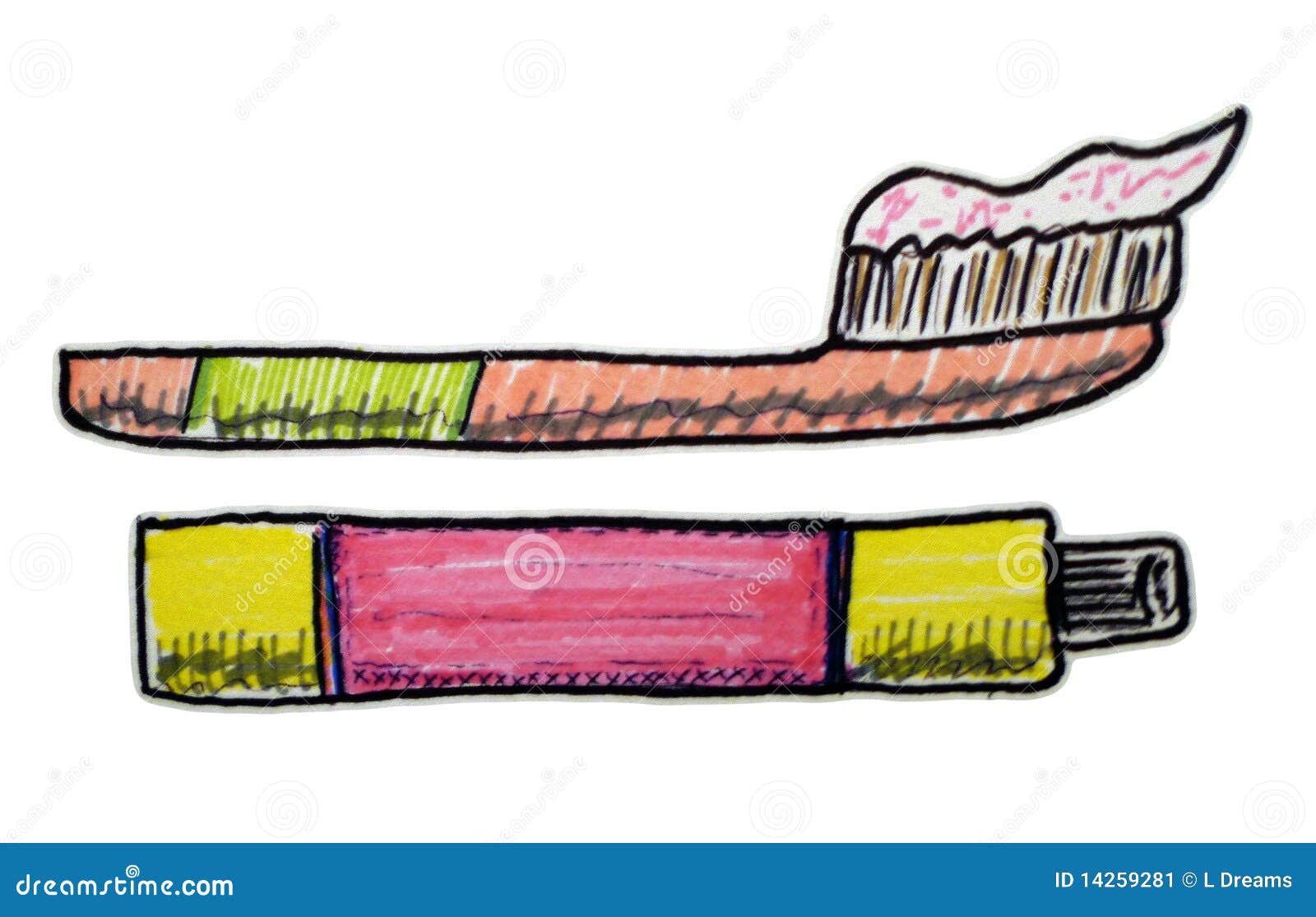 Toothpaste On Toothbrush Clipart