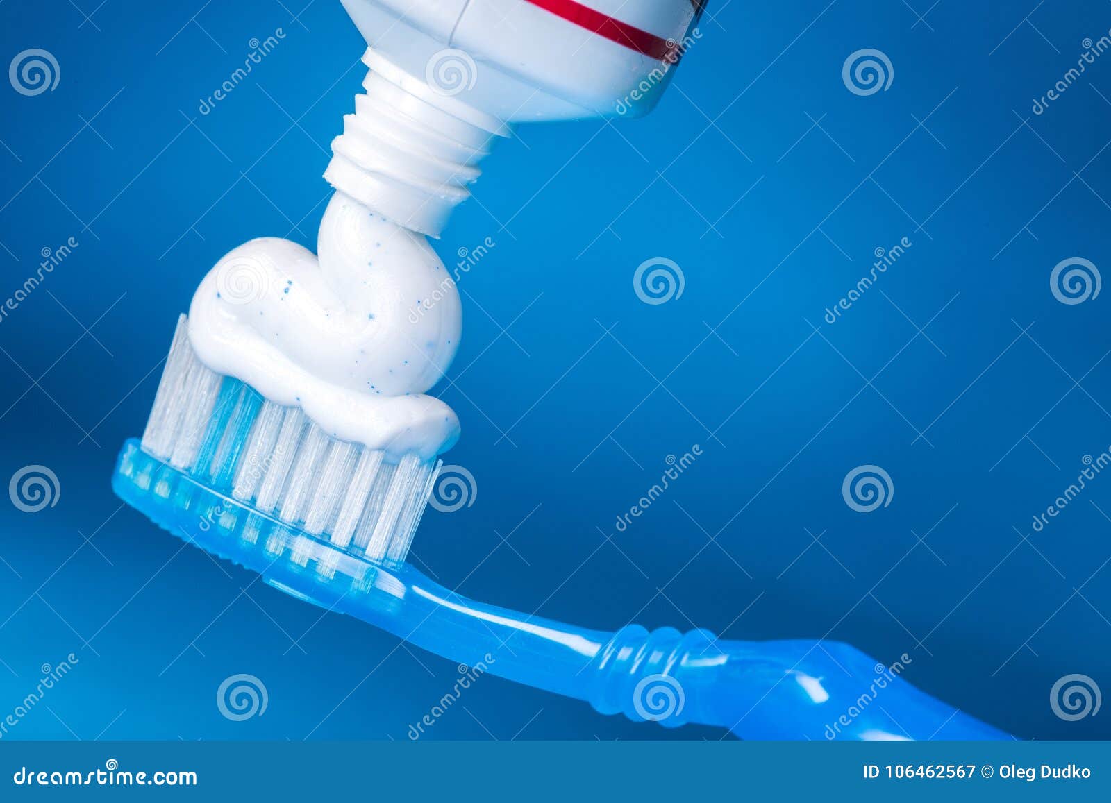Toothpaste on a Toothbrush Close-up on Background Stock Image - Image ...