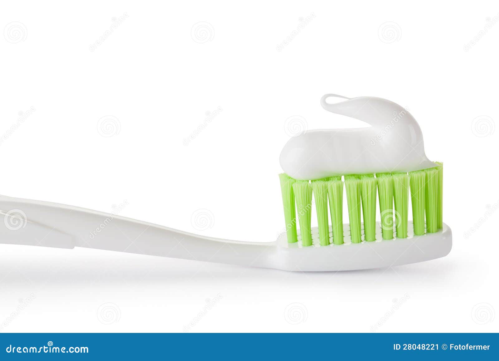 Toothpaste on the Toothbrush. Closeup Stock Image - Image of odontic ...