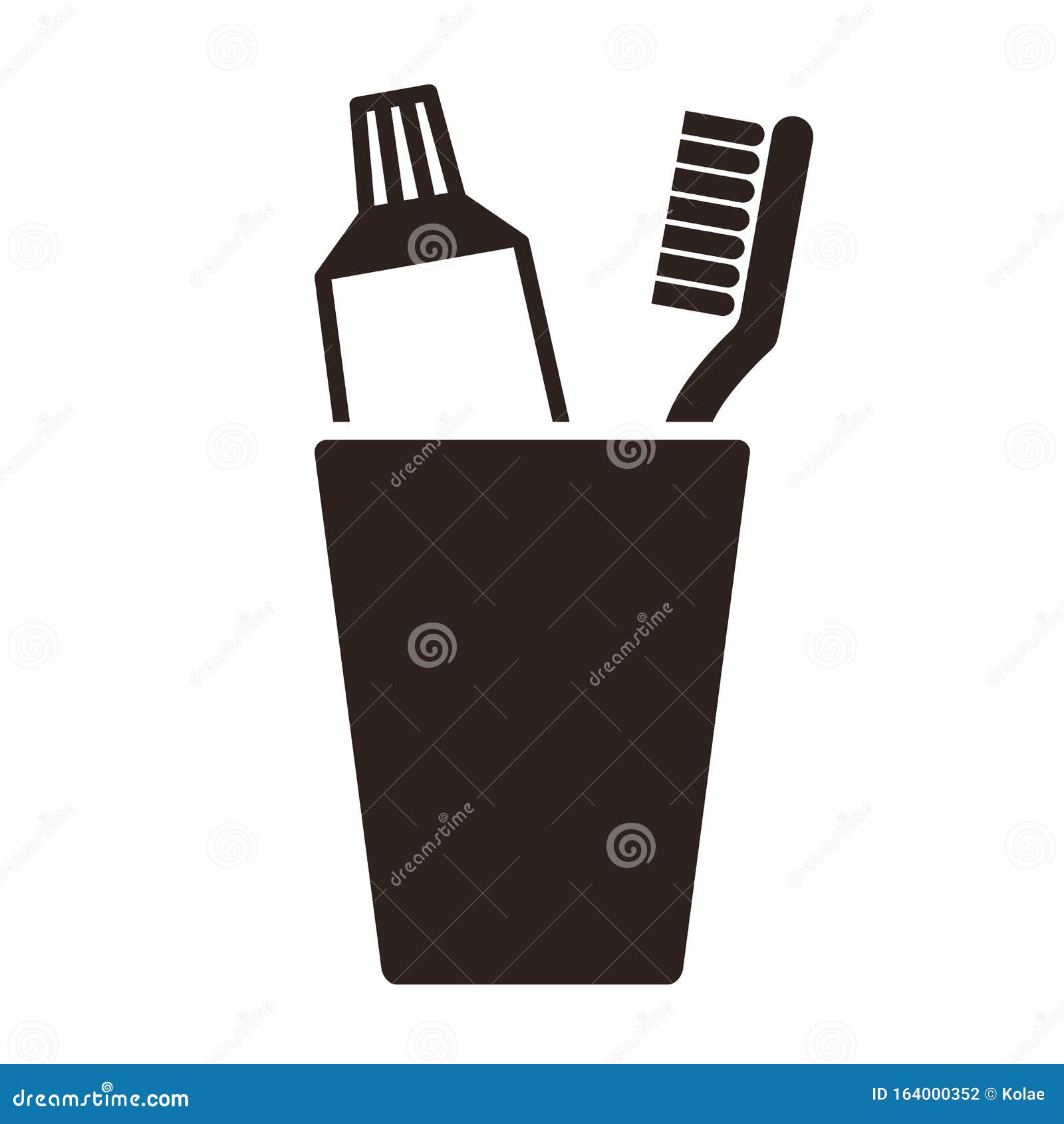 Toothpaste and Toothbrush in Cup Stock Photo - Image of cleaning, clean ...