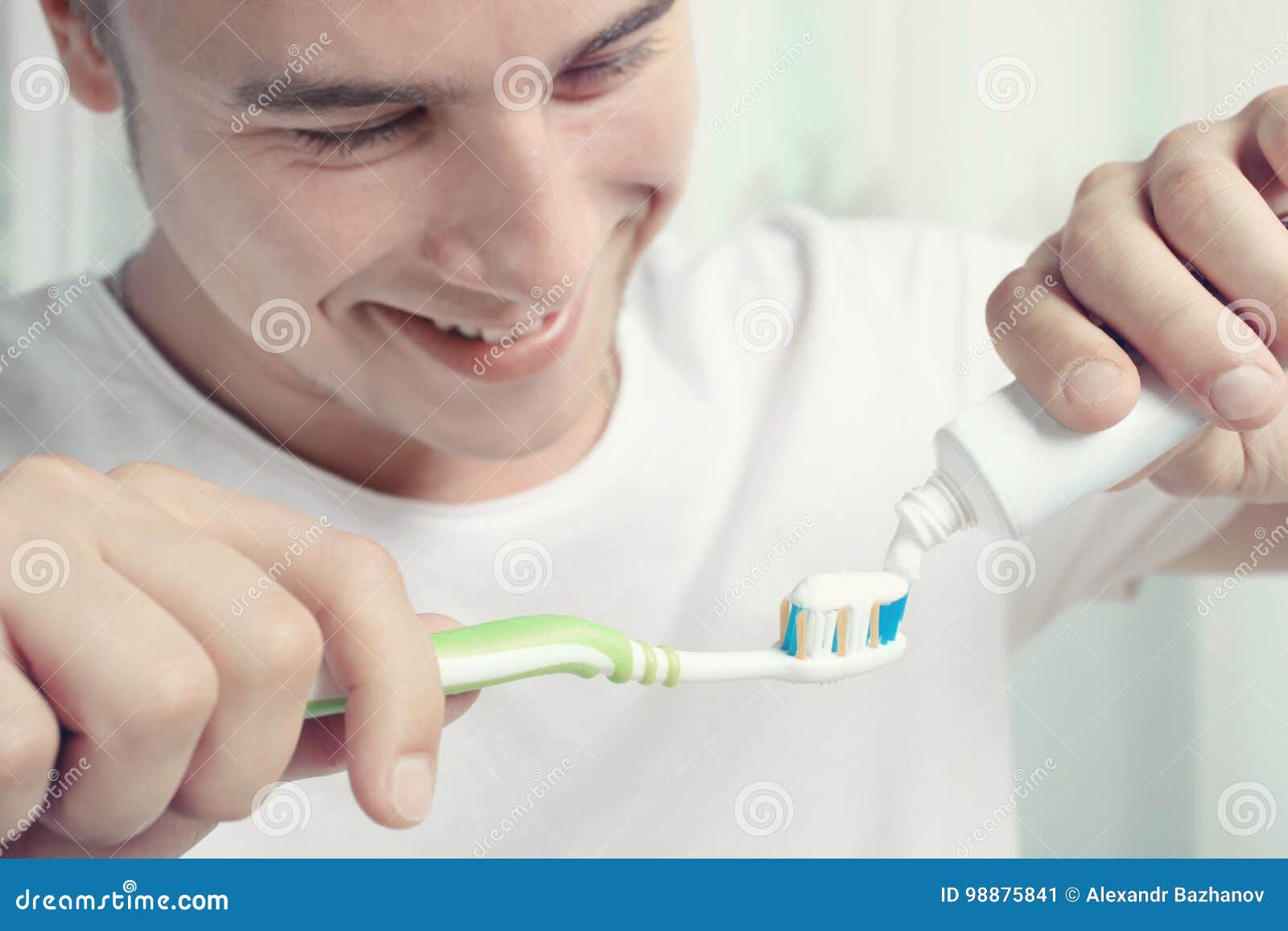 Toothpaste and toothbrush stock image. Image of care - 98875841