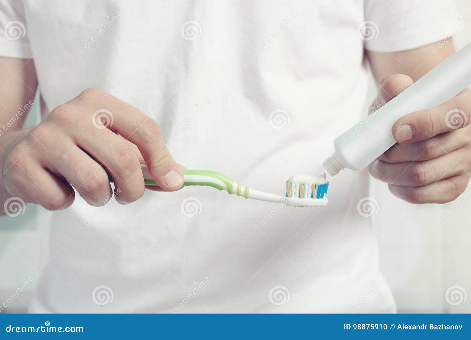 Toothpaste and toothbrush stock photo. Image of paste - 98875910