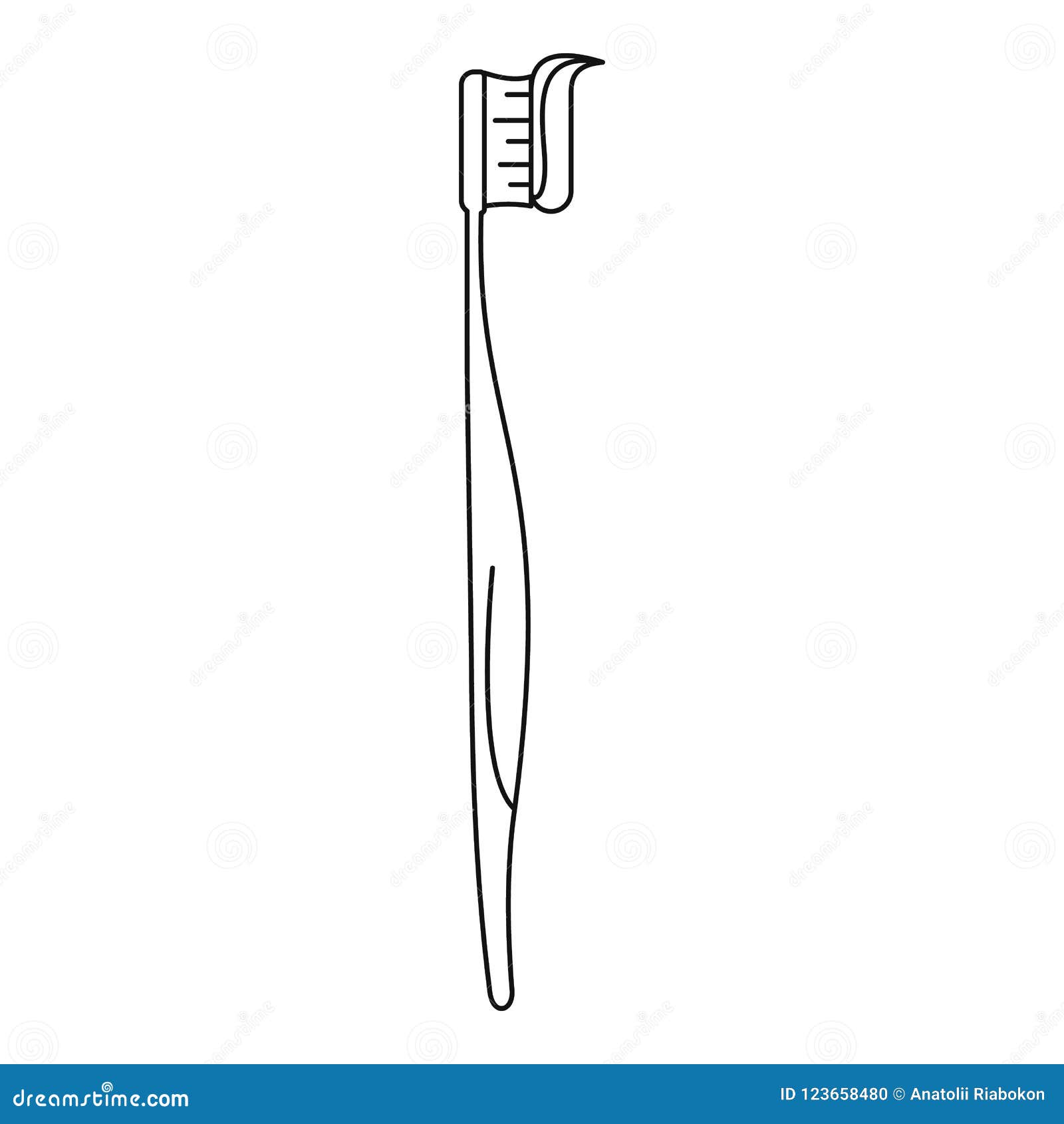 Toothpaste Toothbrush Icon, Outline Style Stock Illustration ...