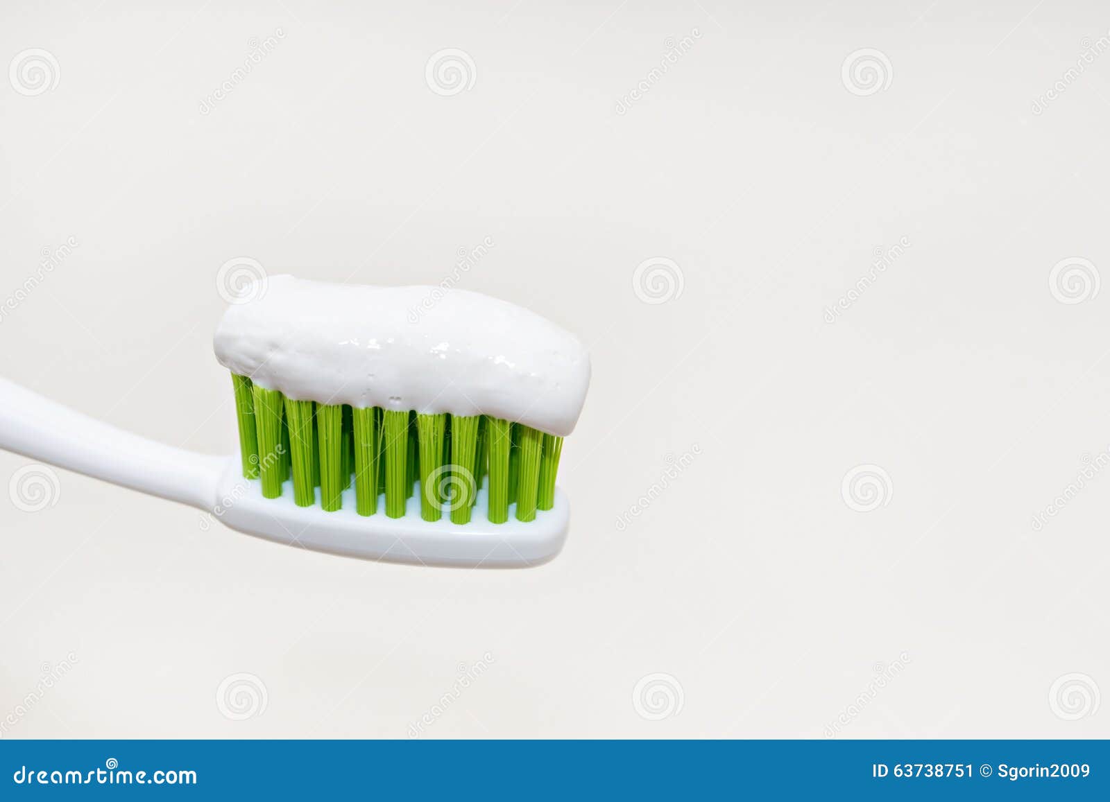 Toothpaste on toothbrush stock image. Image of care, dental - 63738751
