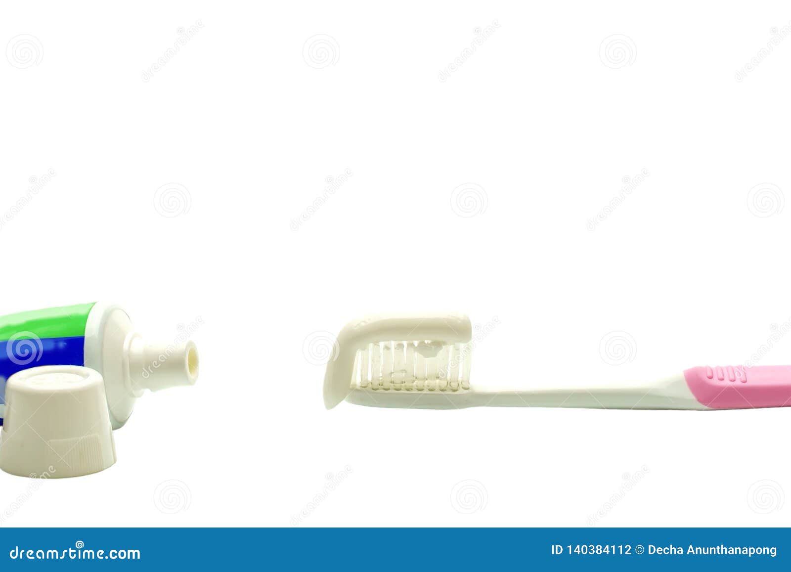 Toothpaste on the Toothbrush Stock Photo - Image of mouth, medical ...