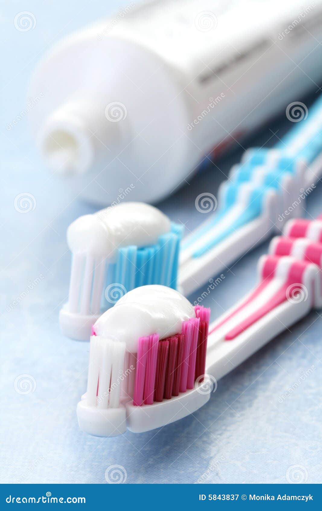 Toothpaste and Toothbrushes Stock Image - Image of parodontose ...