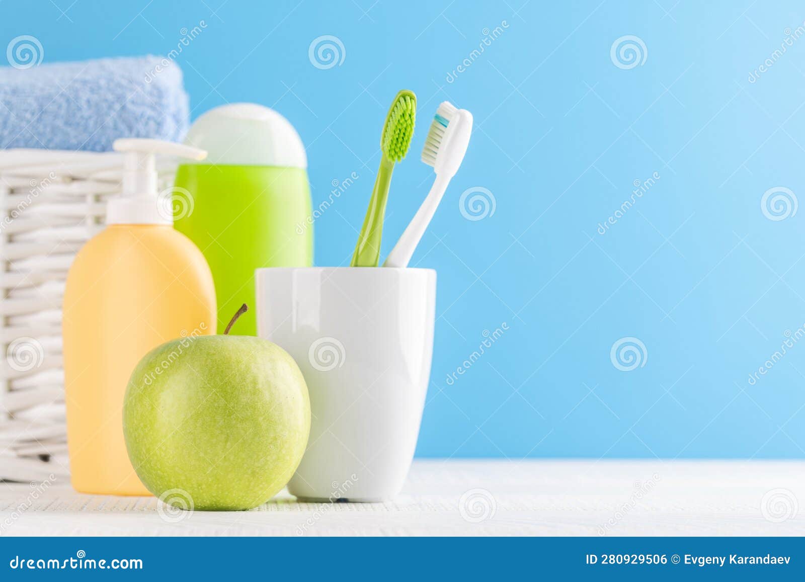 Toothpaste and Toothbrushes Stock Photo - Image of regimen, morning ...