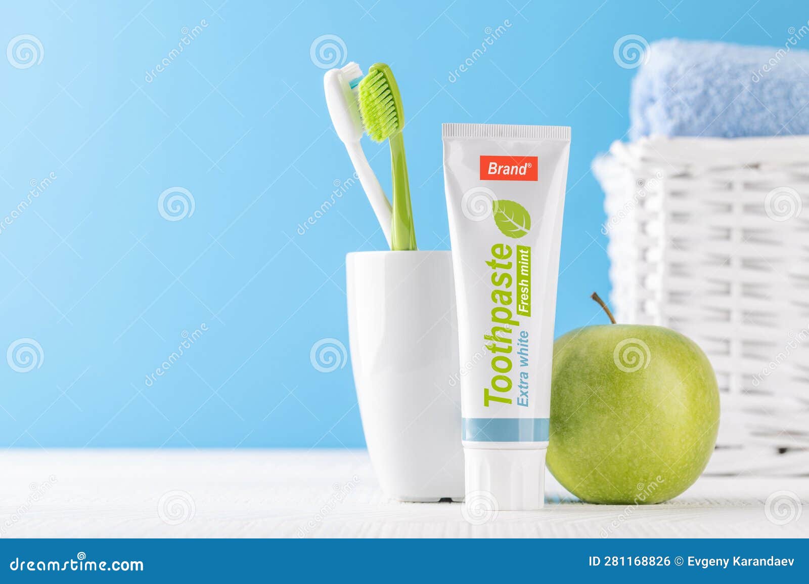 Toothpaste and Toothbrushes Stock Photo - Image of tube, toothpaste ...