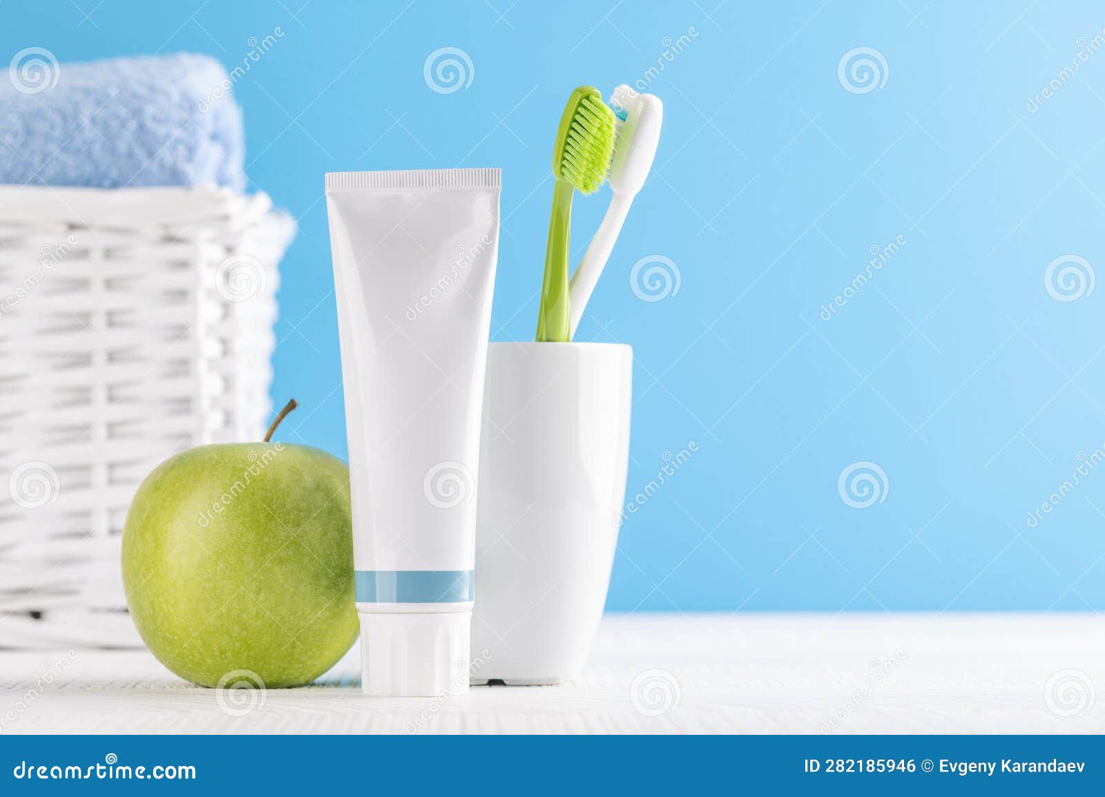 Toothpaste and Toothbrushes Stock Photo - Image of health, care: 282185946