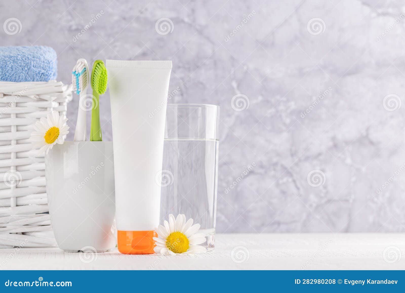 Toothpaste and Toothbrushes Stock Photo - Image of hygiene, tube: 282980208