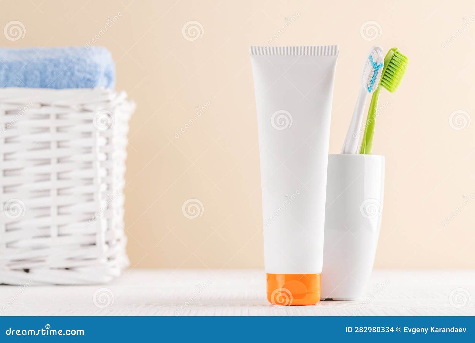 Toothpaste and Toothbrushes Stock Photo - Image of oral, wellness ...