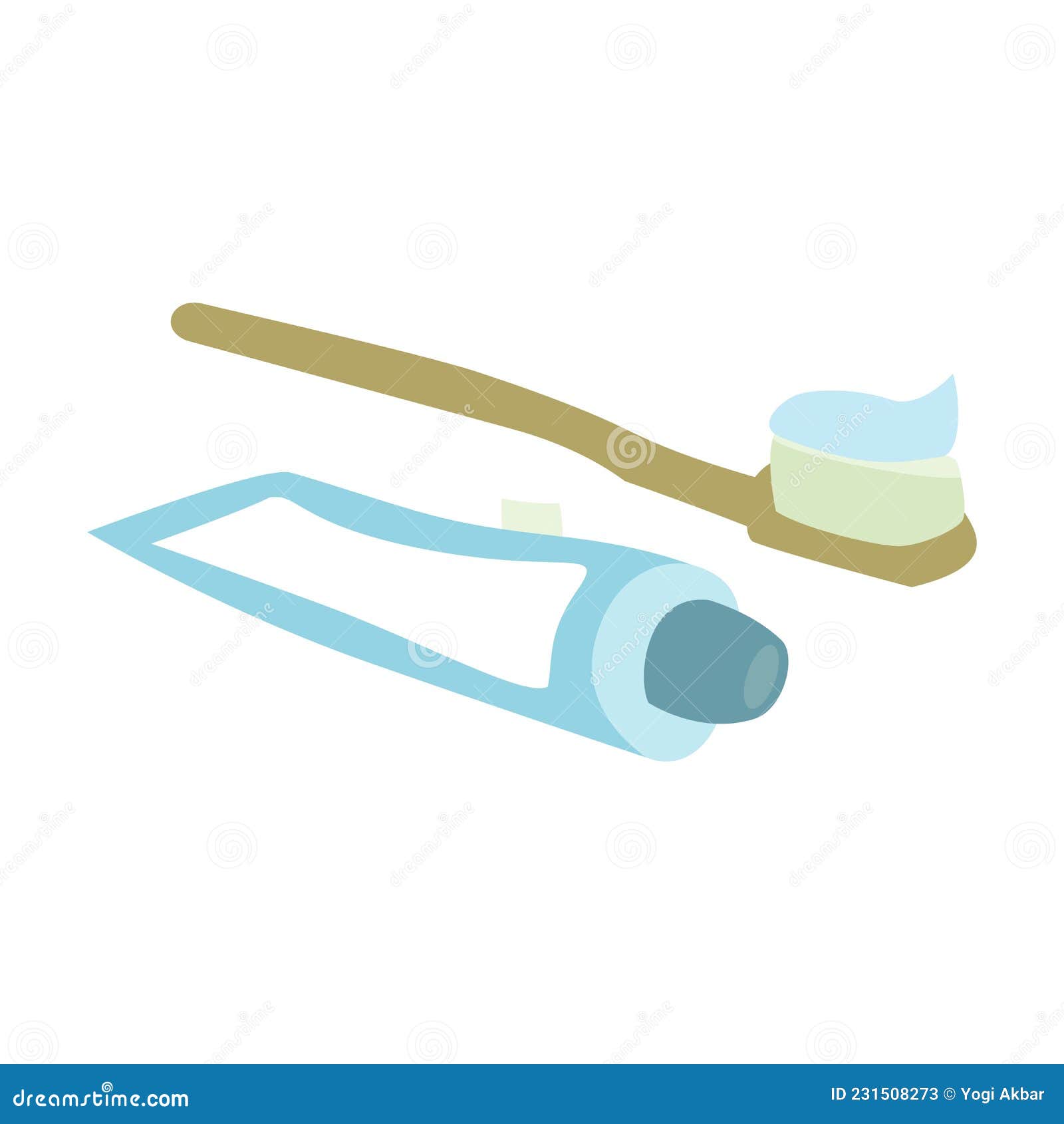 Happy Toothbrushes In A Cup Cartoon | CartoonDealer.com #49015898