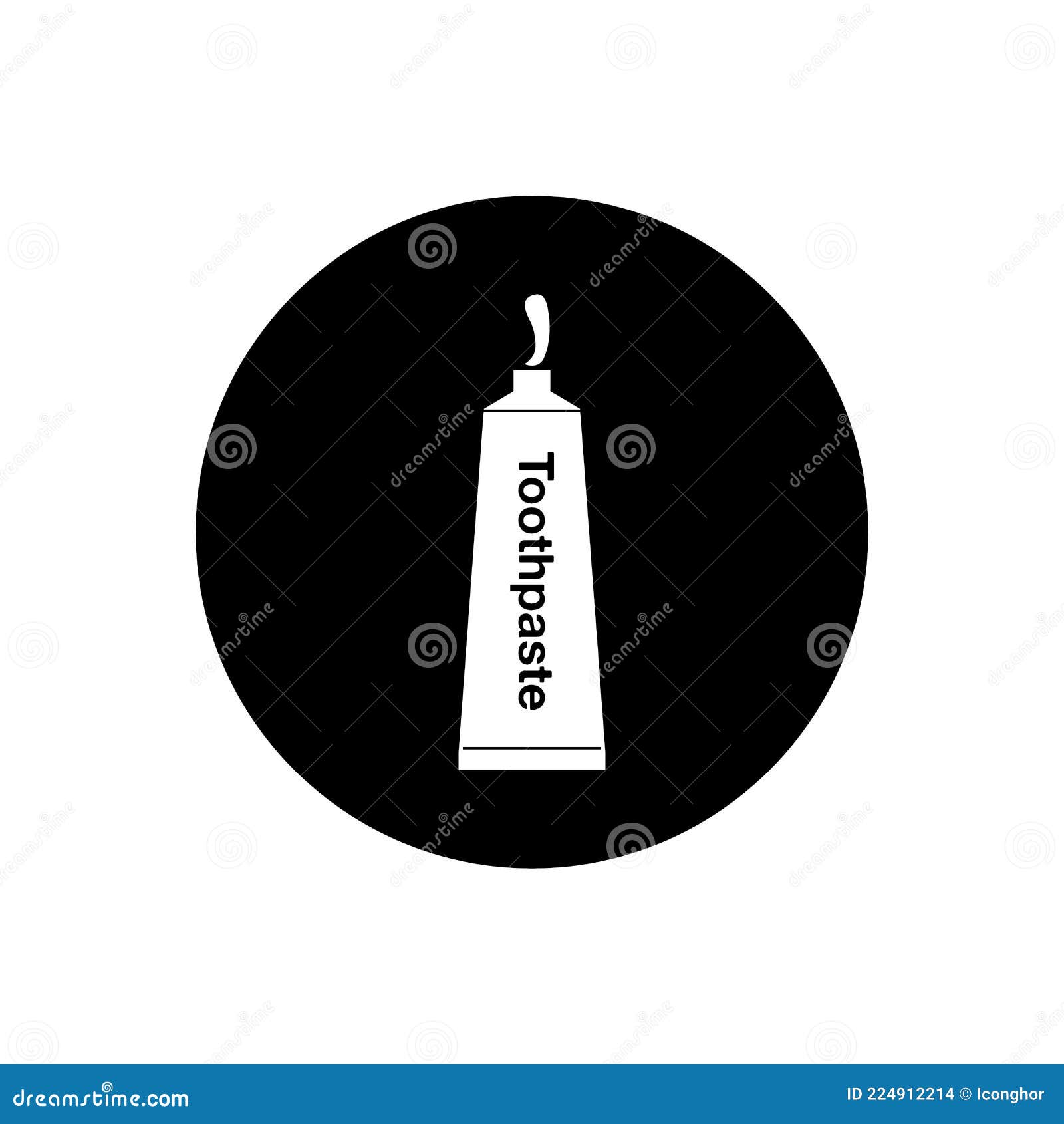 Toothpaste with Tube Button Icon. Stock Vector - Illustration of tube ...