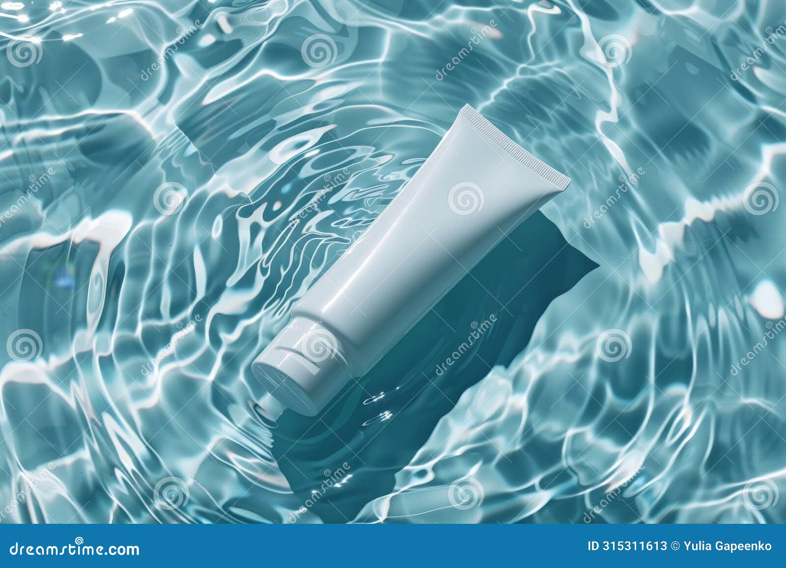 Toothpaste Tube Floating in Pool of Water Stock Image - Image of ...