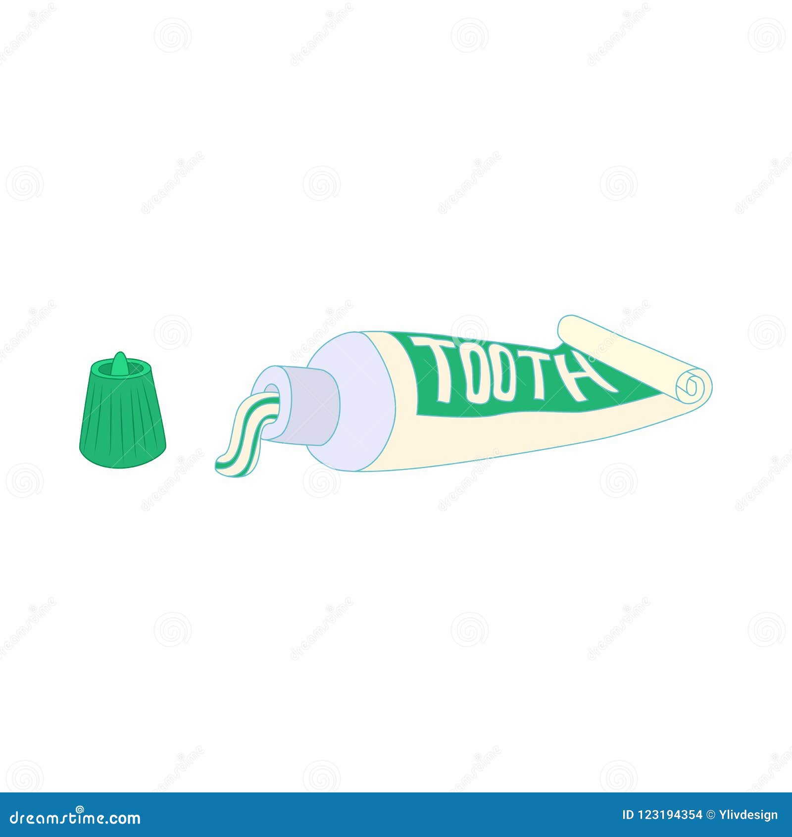 Toothpaste in a Tube Icon, Cartoon Style Stock Illustration ...