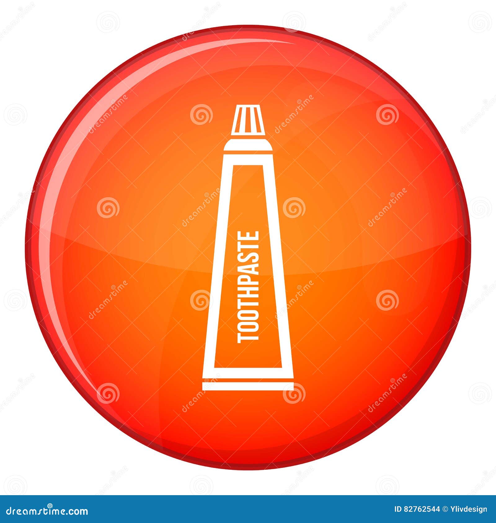 Toothpaste in Tube Icon, Flat Style Stock Vector - Illustration of ...