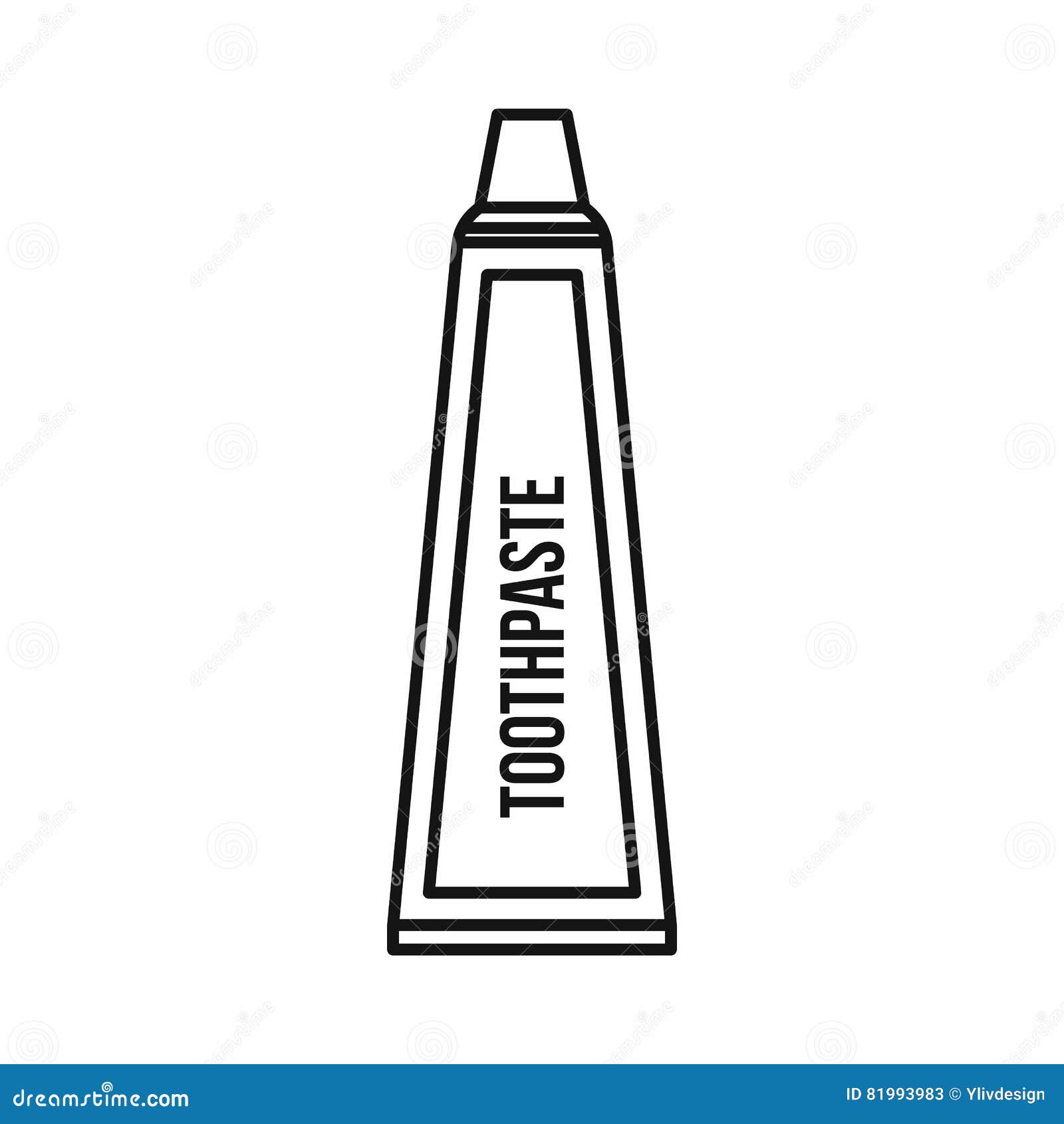 Toothpaste in Tube Icon, Outline Style Stock Vector - Illustration of ...