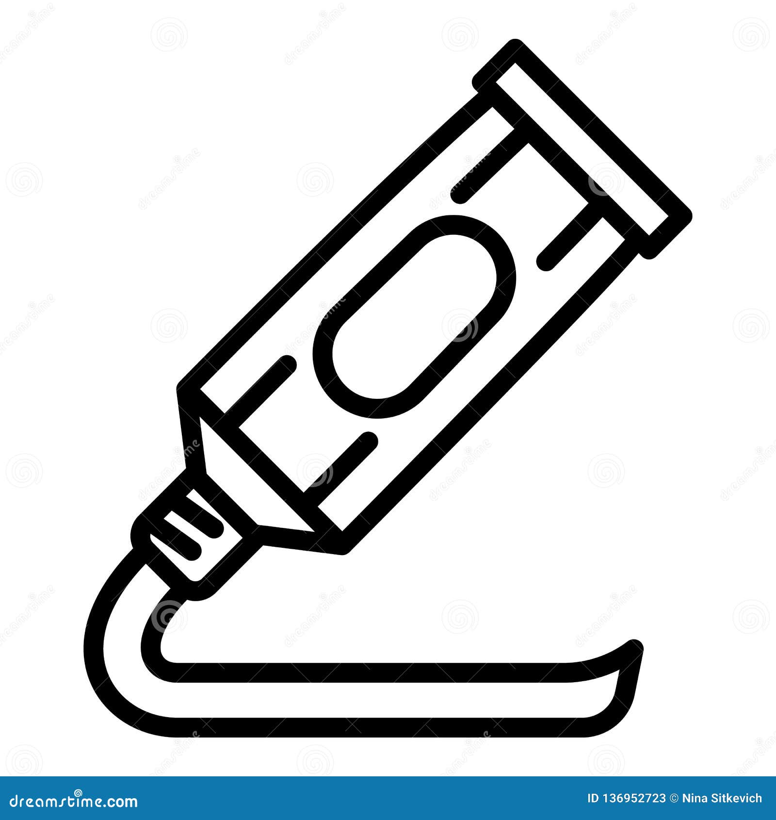 Toothpaste Tube Icon, Outline Style Stock Vector - Illustration of hand ...