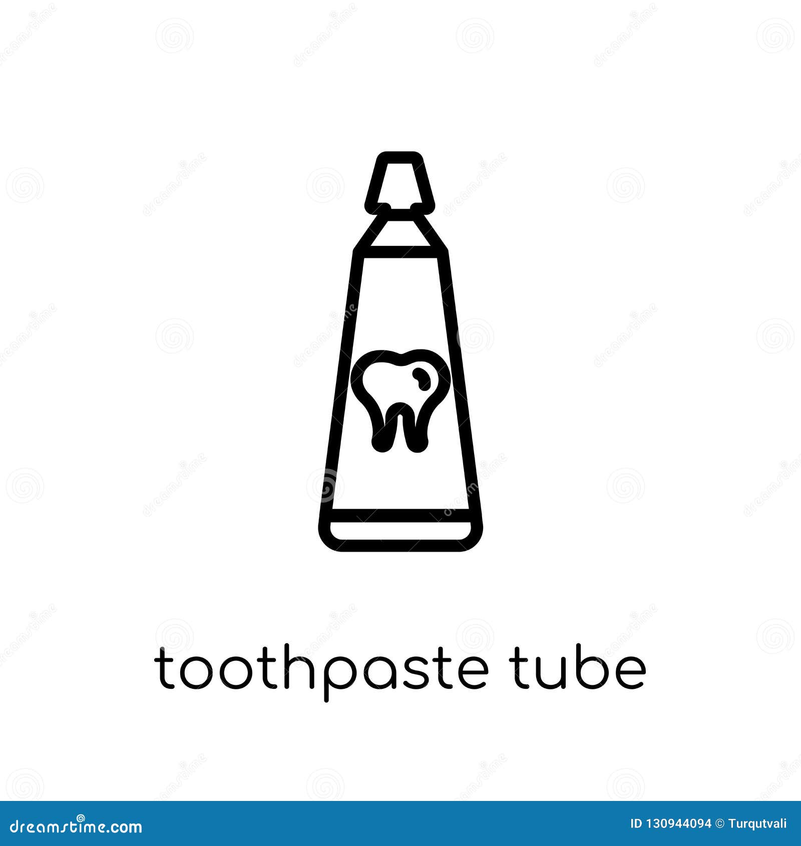 Toothpaste Tube Icon. Trendy Modern Flat Linear Vector Toothpaste Tube ...