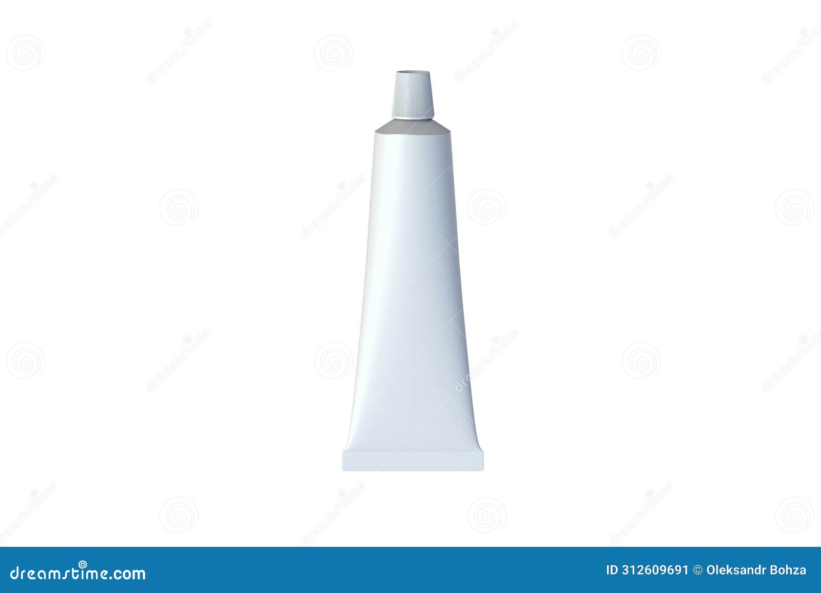 Toothpaste Tube Isolated on White Background. Top View Stock ...