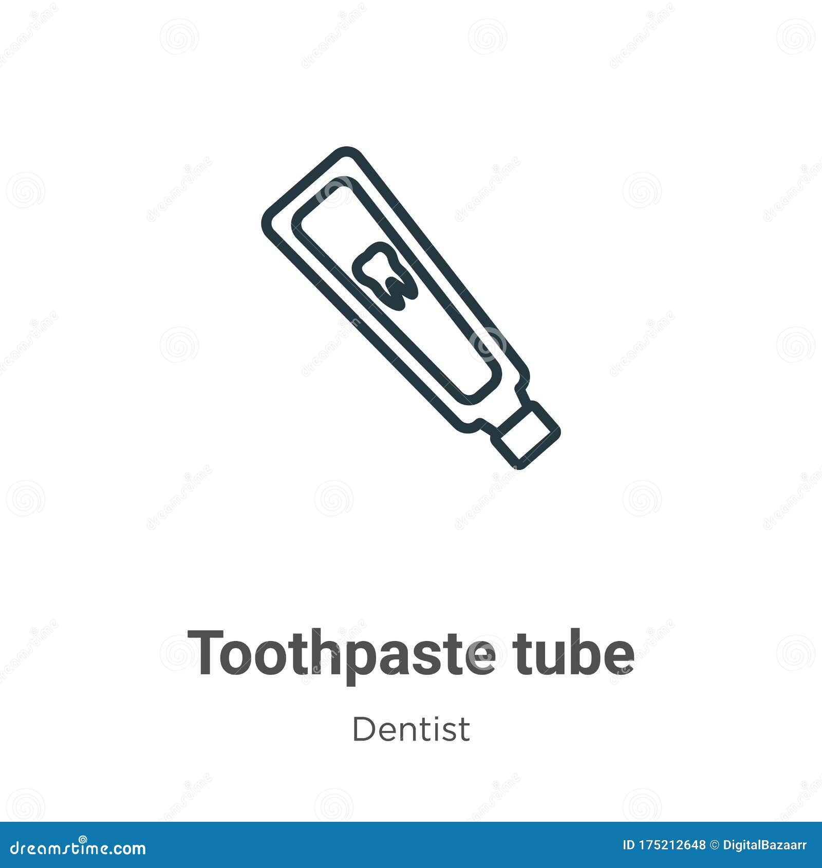 Toothpaste Tube Outline Vector Icon. Thin Line Black Toothpaste Tube ...