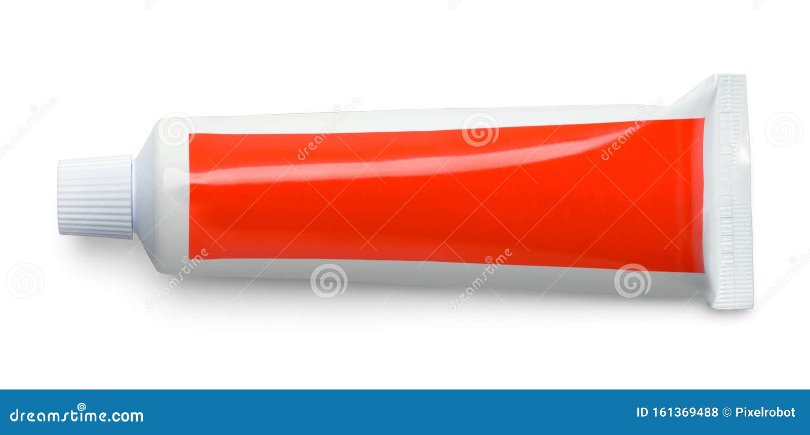 Toothpaste Isolated On White Background. Tube Of Blue Toothpaste ...