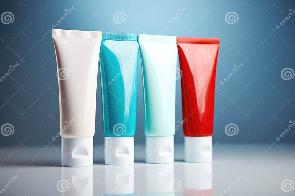 Toothpaste Tubes from Various Angles Stock Image - Image of white ...