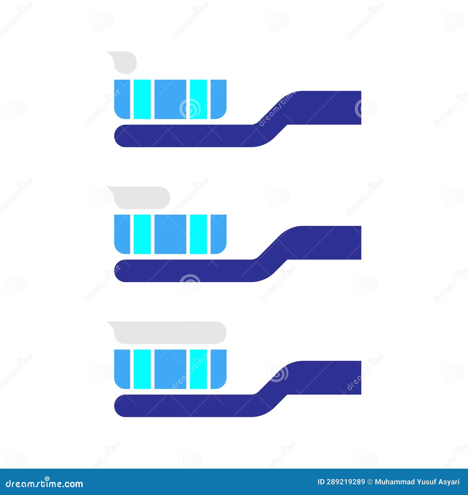 A Simple Illustration of a Toothbrush with Toothpaste Stock Vector ...