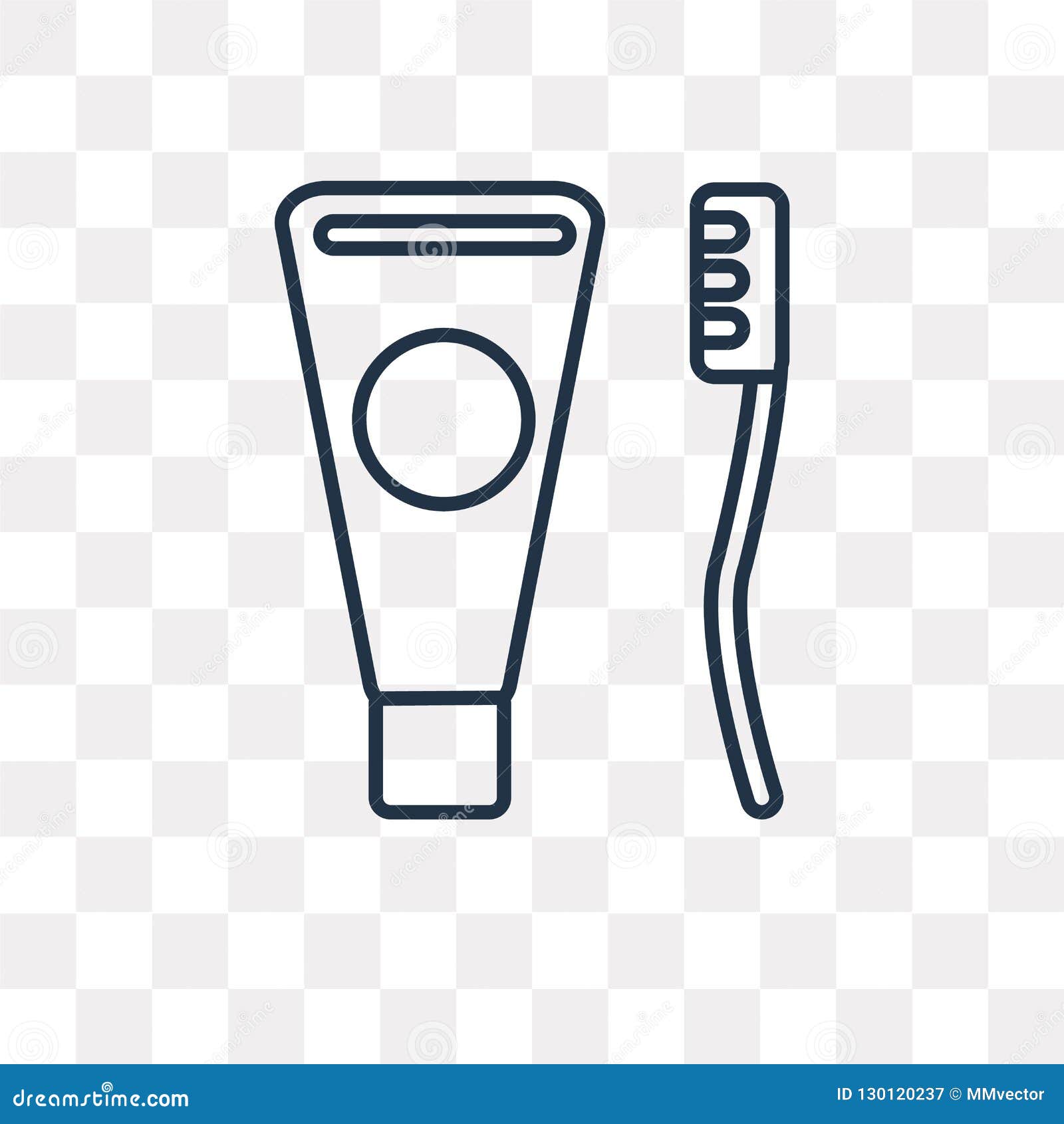 Toothpaste Vector Icon Isolated on Transparent Background, Linear ...