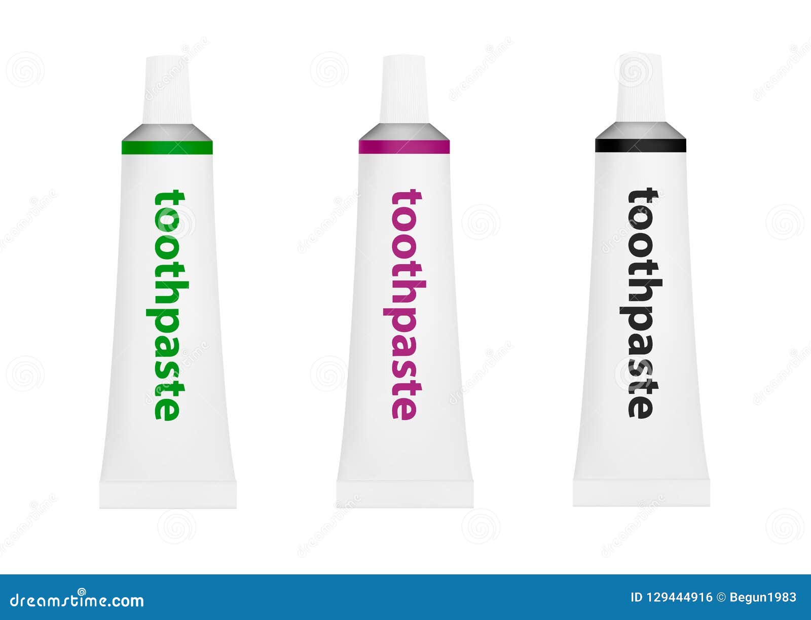 Toothpaste in Vector on White Background. Stock Vector - Illustration ...