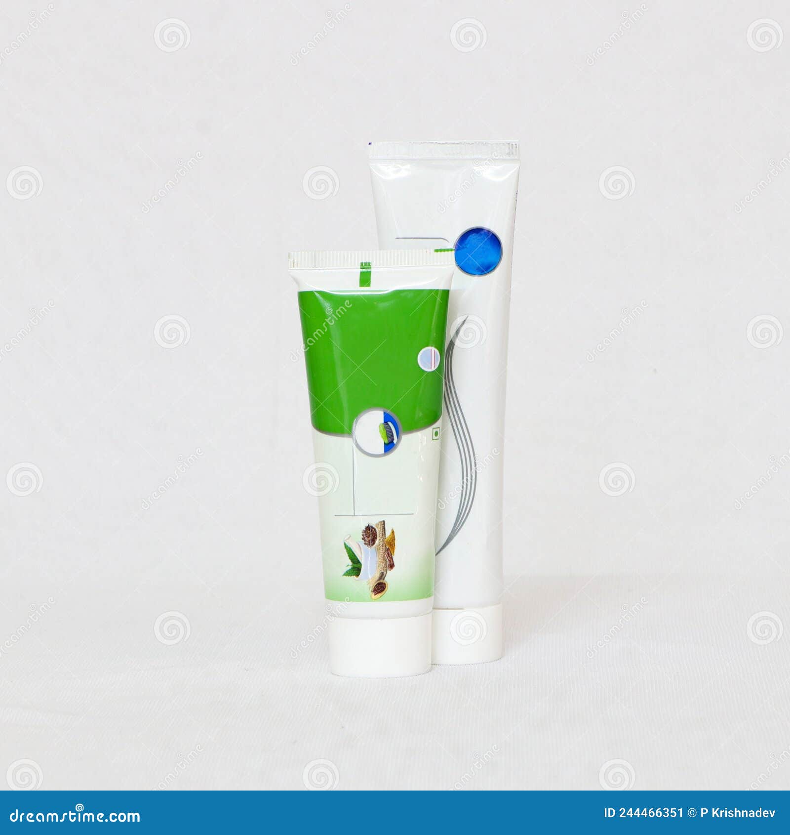 Toothpastes Isolated in a White Background Stock Image - Image of cold ...