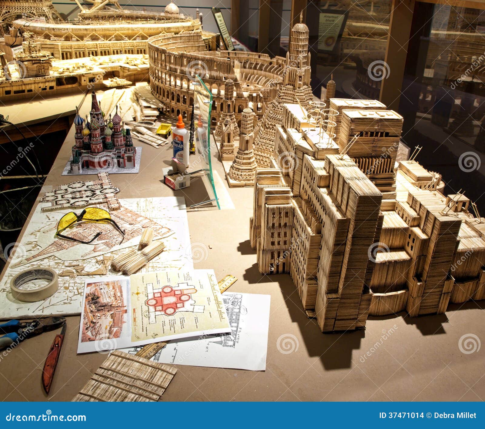 Toothpick Artist S Worktable Editorial Stock Image - Image of worktable ...
