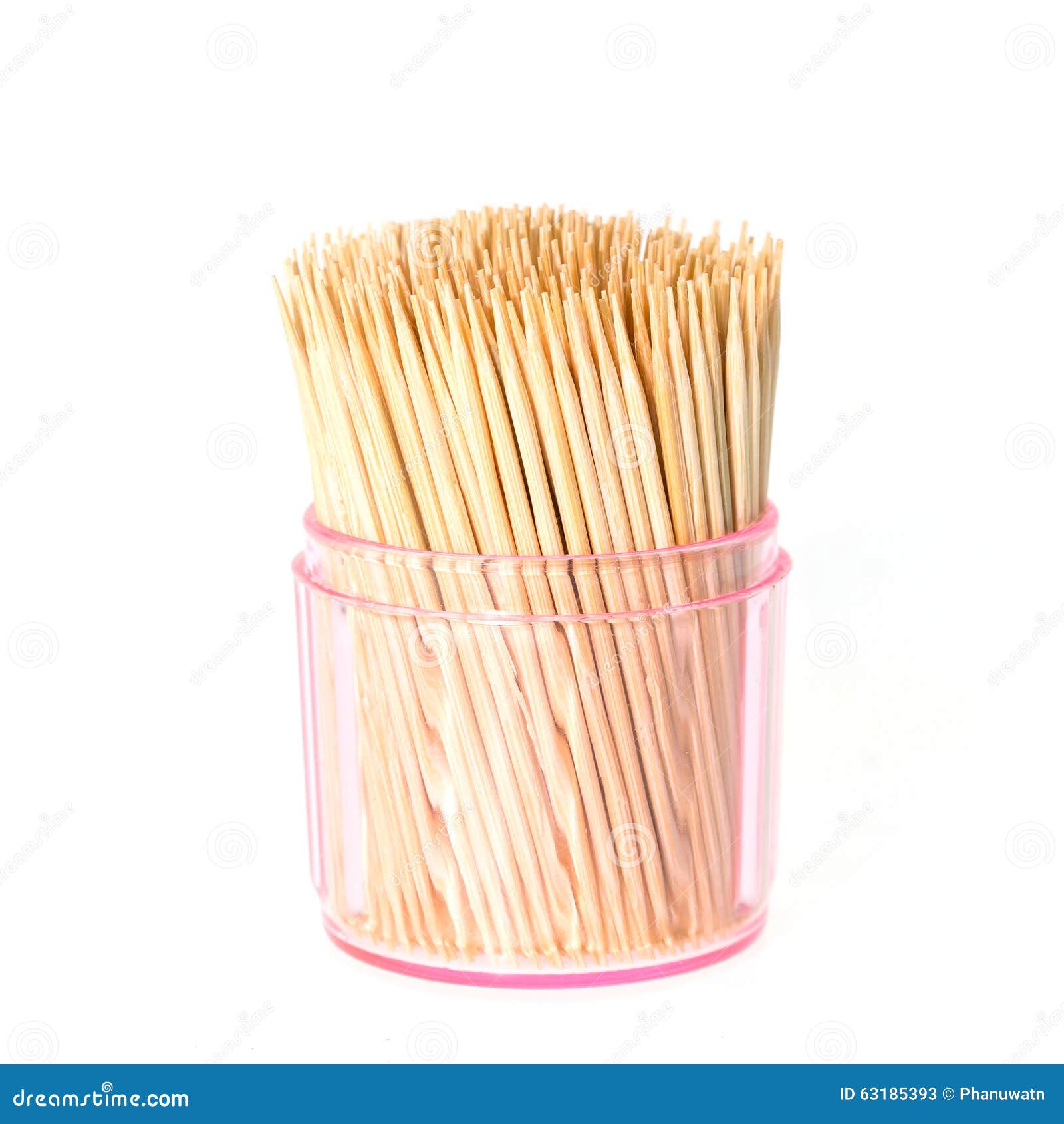 Toothpick in Clear Plastic Box Isolated on White Background Stock Image ...