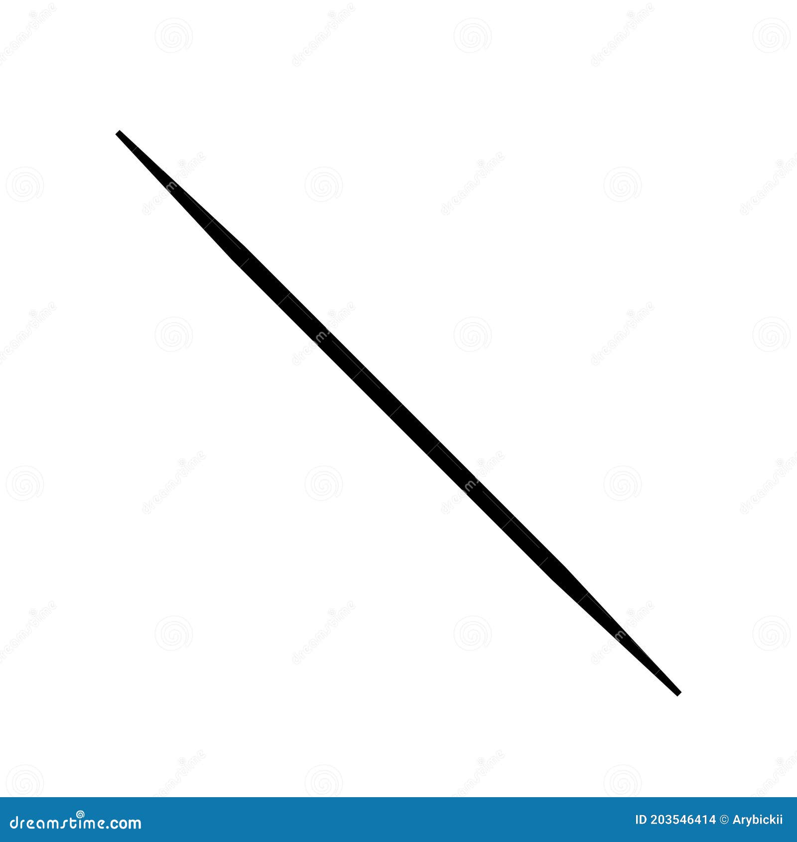 Toothpick Graphic Angled in Black and White Stock Vector - Illustration ...