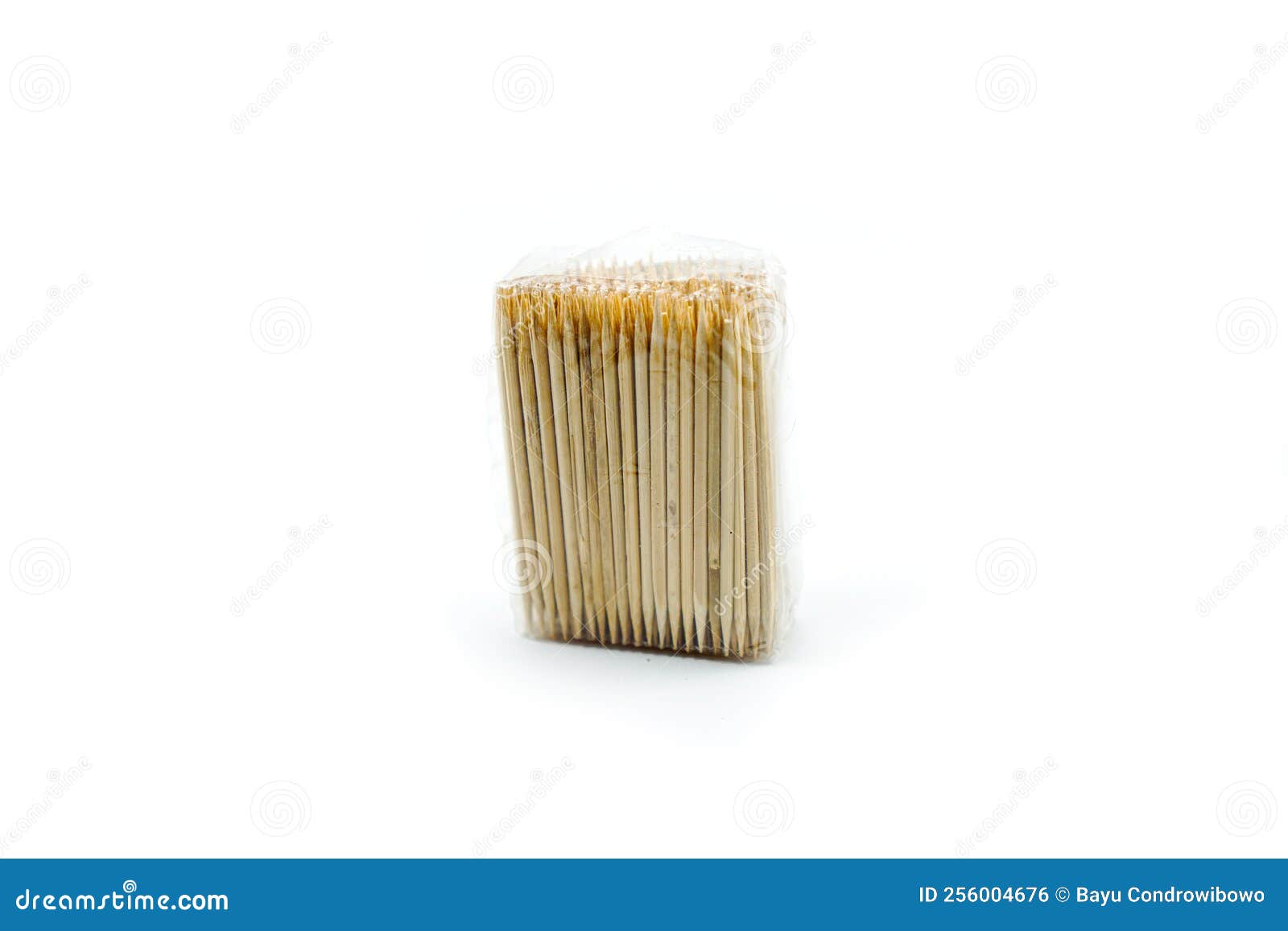 Toothpick Made of Wood Wrapped in Plastic Isolated on a White Stock ...